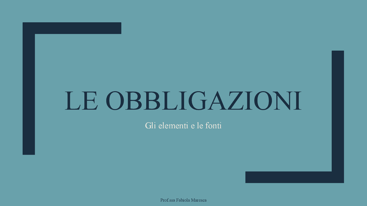 Le Obbligazioni Caratteristiche Slide Di Diritto Docsity