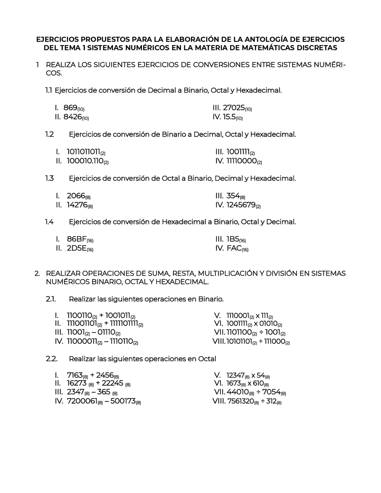 Ejercicios De Matemáticas Discretas Ejercicios De Estructuras