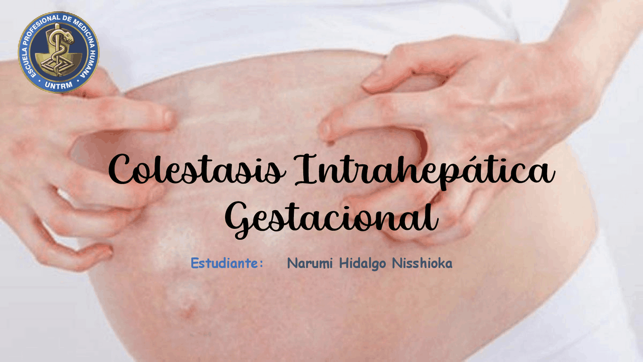 colestasis intrahepática | Resúmenes de Ginecología | Docsity