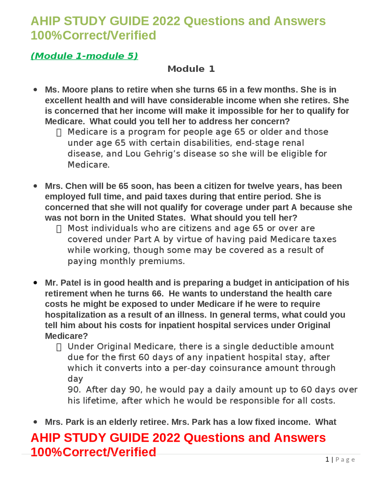 AHIP Study Guide 2022: Questions and Answers on Medicare | Exams ...