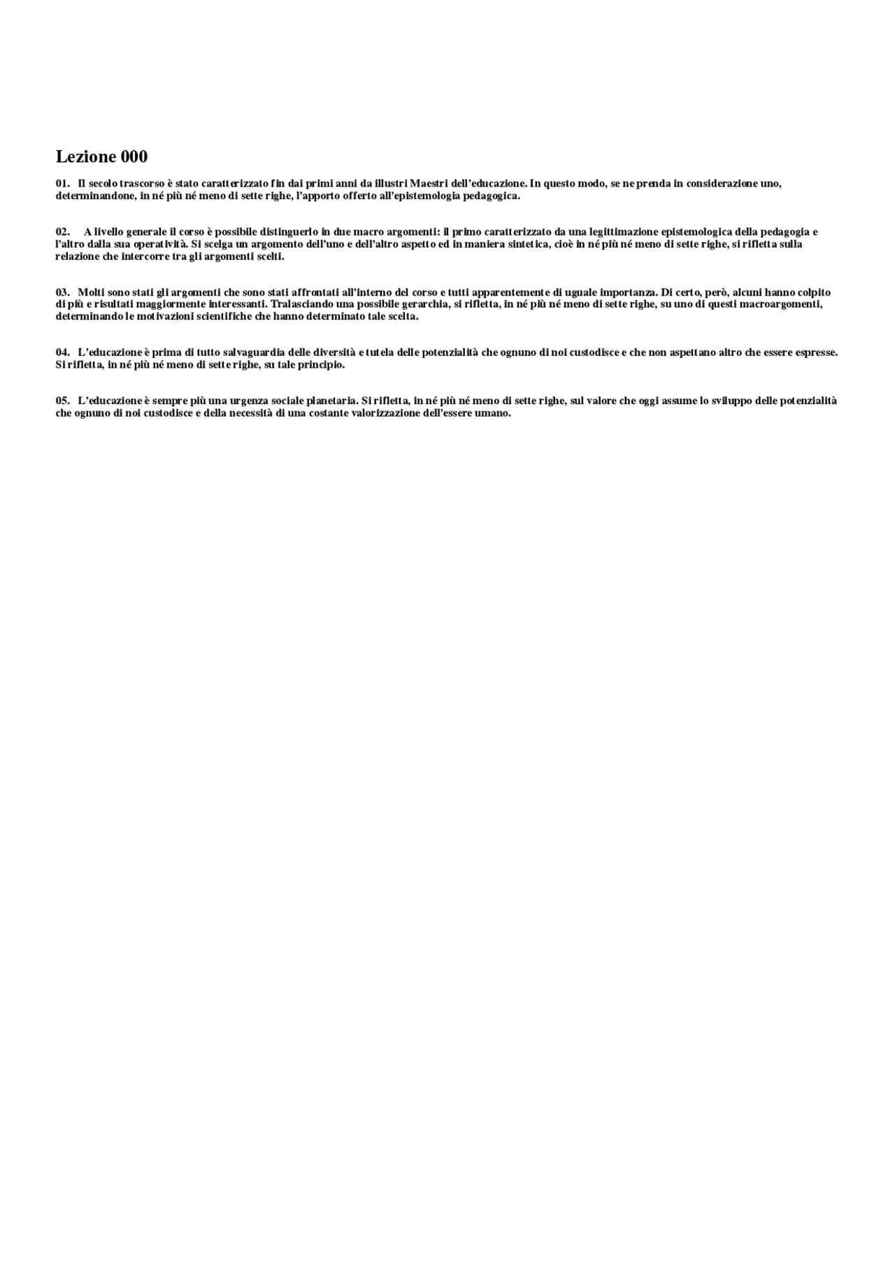 Paniere Con Risposte Pedagogia Generale E Speciale Ecampus 2023