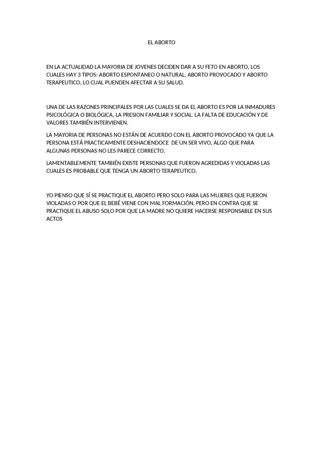 Tema Controvertido El Aborto Apuntes De Humanidades Docsity