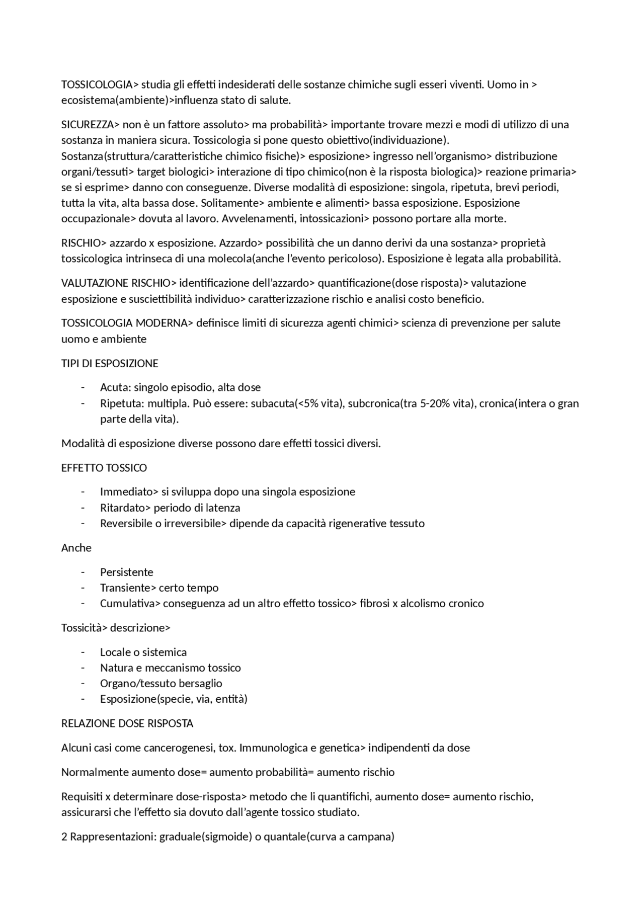 Tossicologia Appunti Appunti Di Tossicologia Docsity