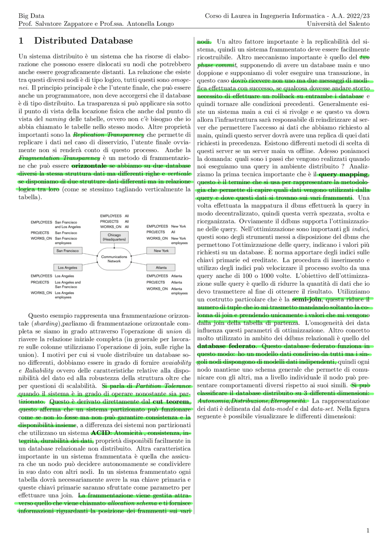Big - Data Management | Appunti di Database Distribuiti | Docsity
