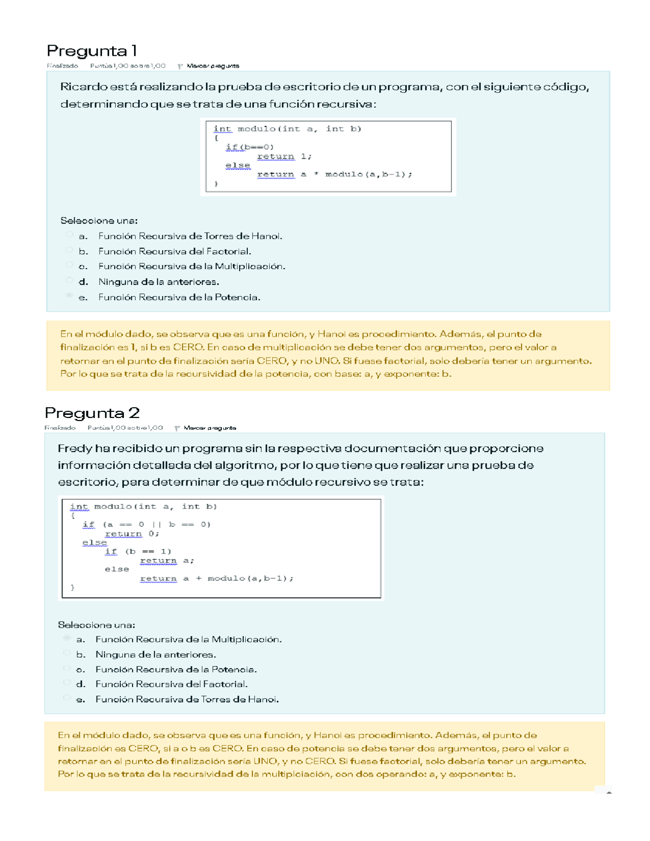 Desarrollo de la autoevalucion del curso de fundamentos de programacion | Ejercicios de ...