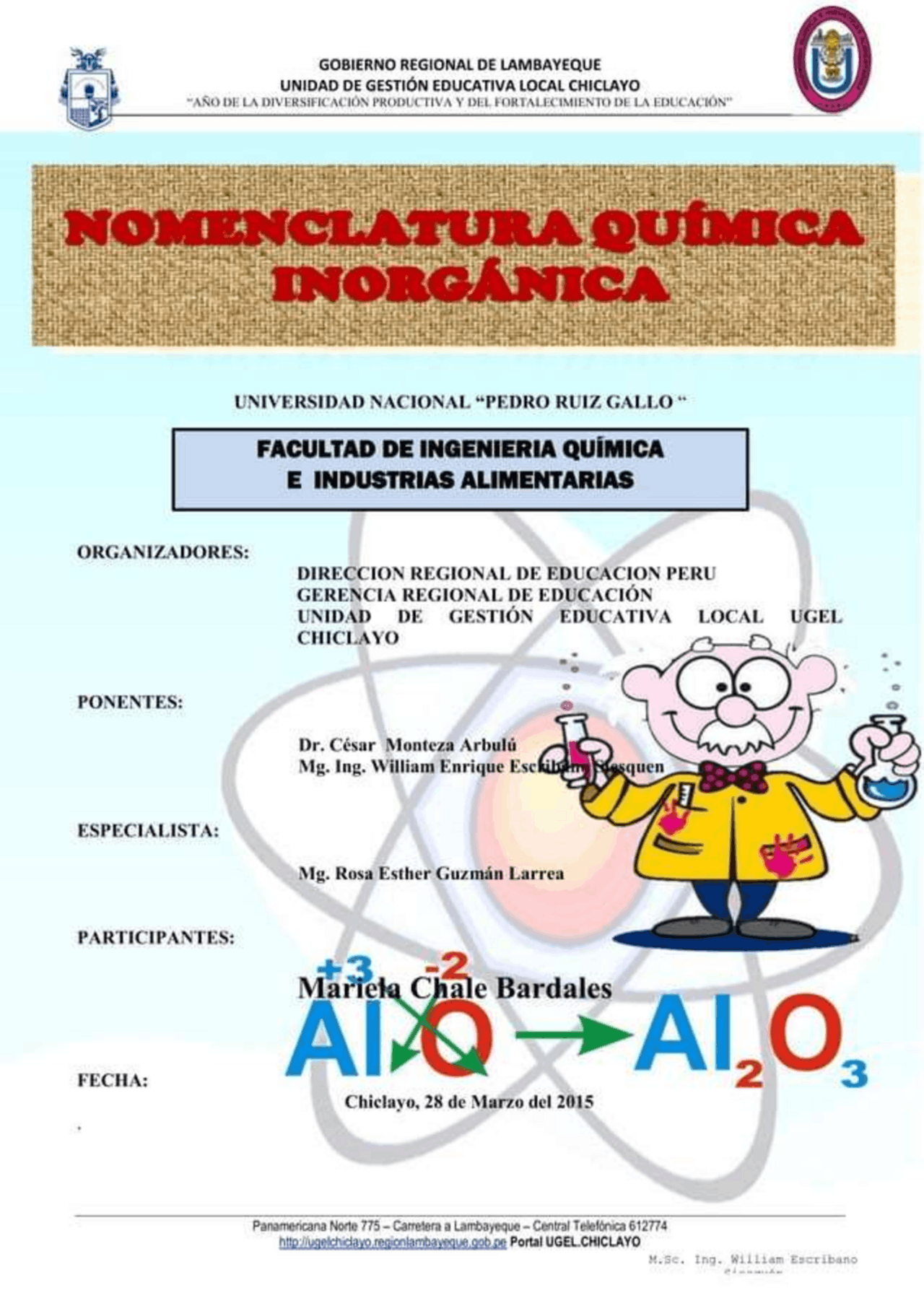 APLICACION DE NOMENCLATURA | Ejercicios de Química Industrial | Docsity
