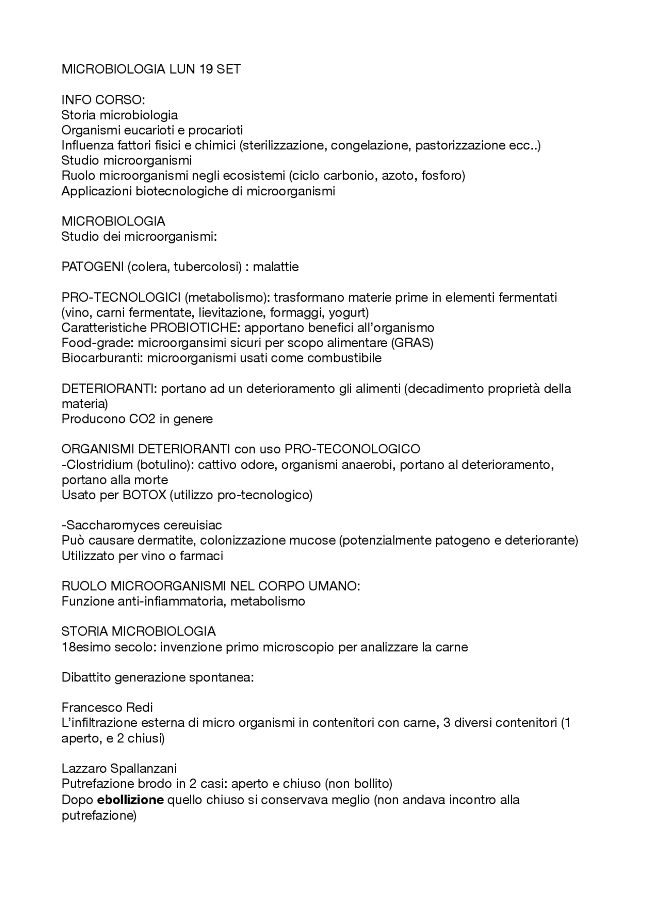 Microbiologia Generale Appunti Di Microbiologia Docsity