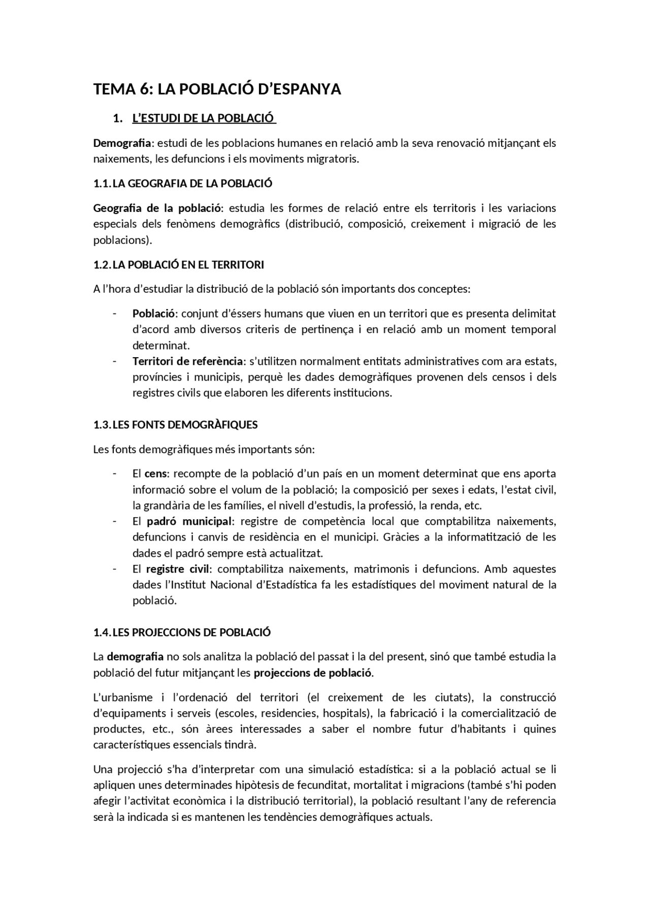 Apunts Geografia Població Apuntes De Geografía Docsity