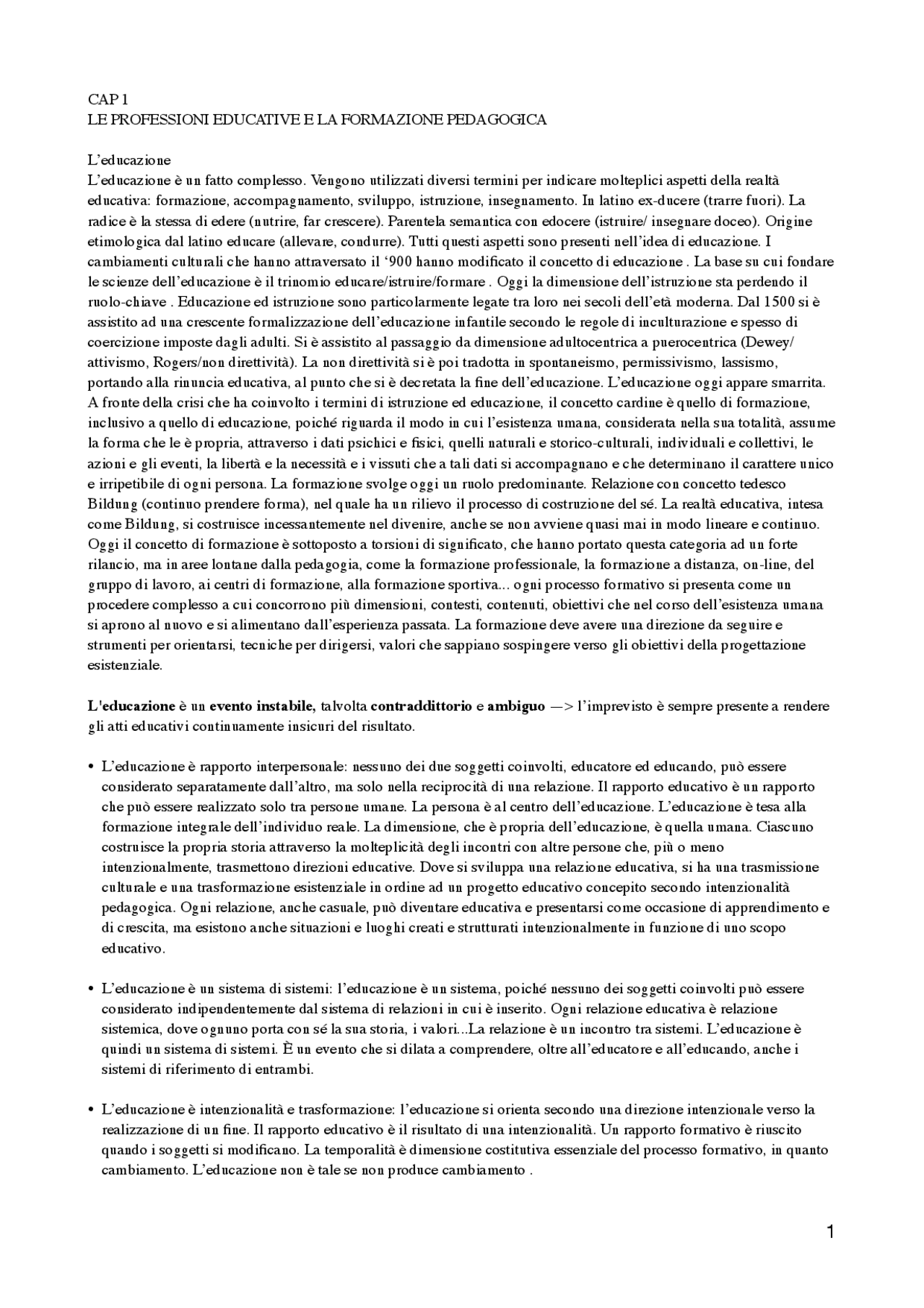 Educatori E Pedagogisti Di Vanna Iori Appunti Di Pedagogia Docsity