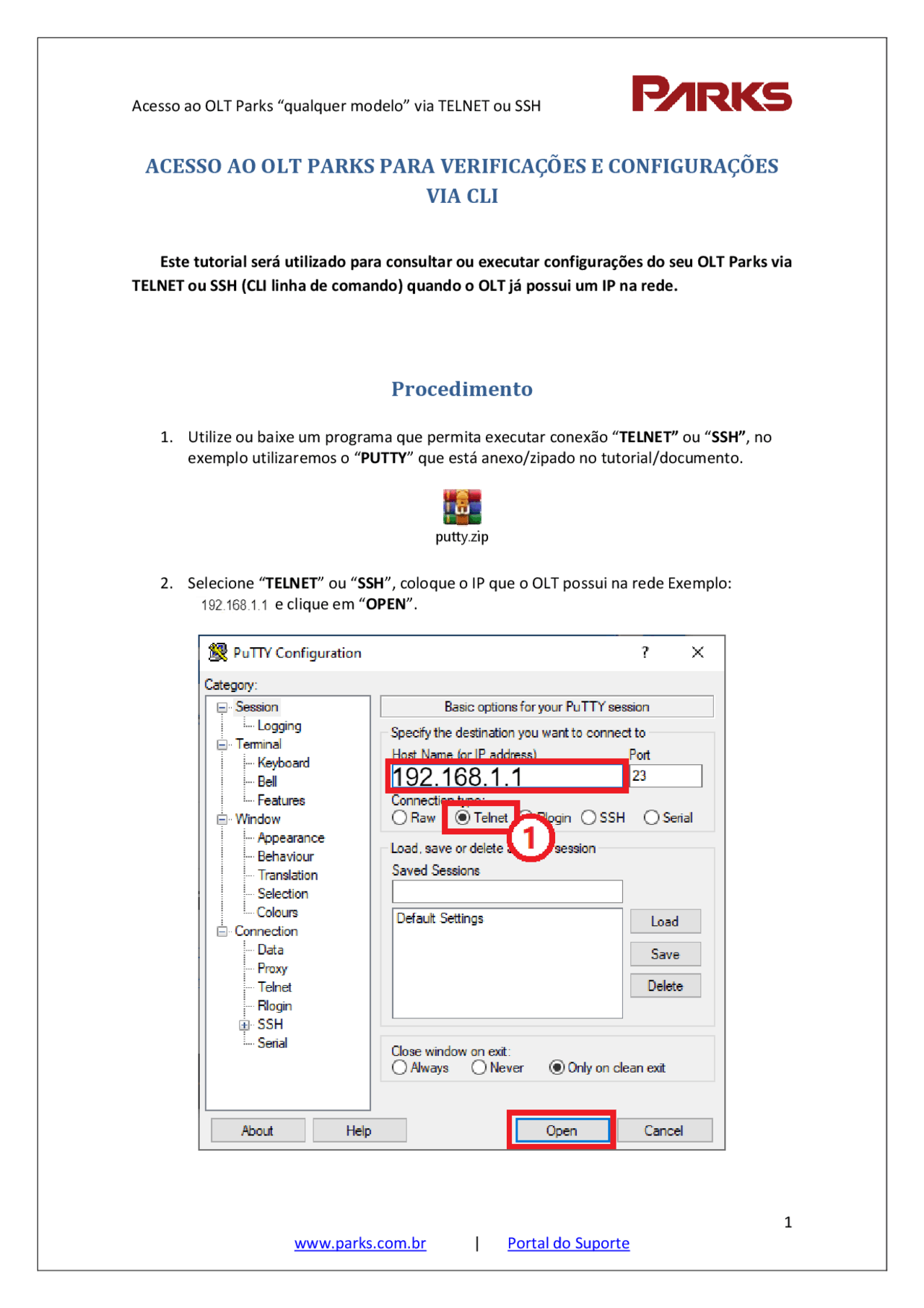 Acesso Via Putty No Windows Esquemas Redes De Computadores Docsity