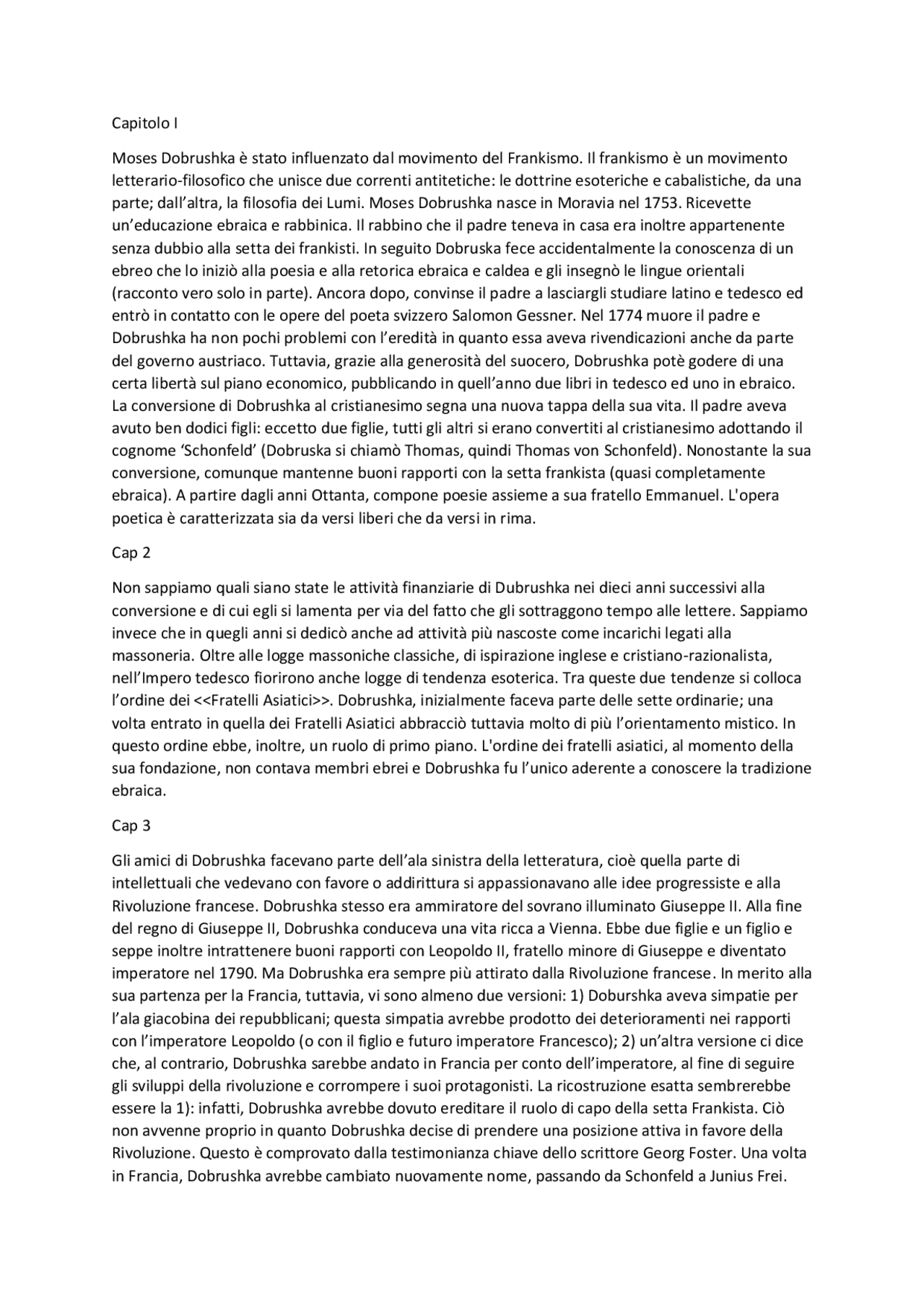 Le tre vite di moses dobrushka | Sintesi del corso di Storia Moderna ...