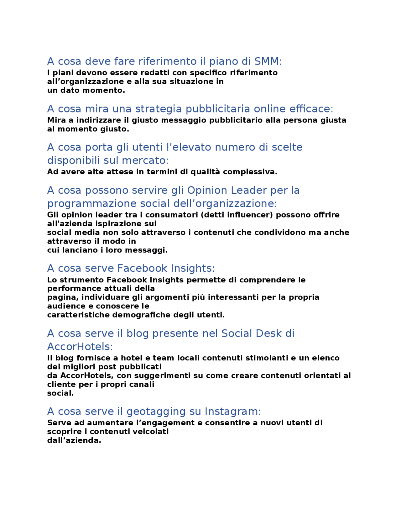 Domande Chiuse In Ordine Alfabetico Marketing Digitale E Comm