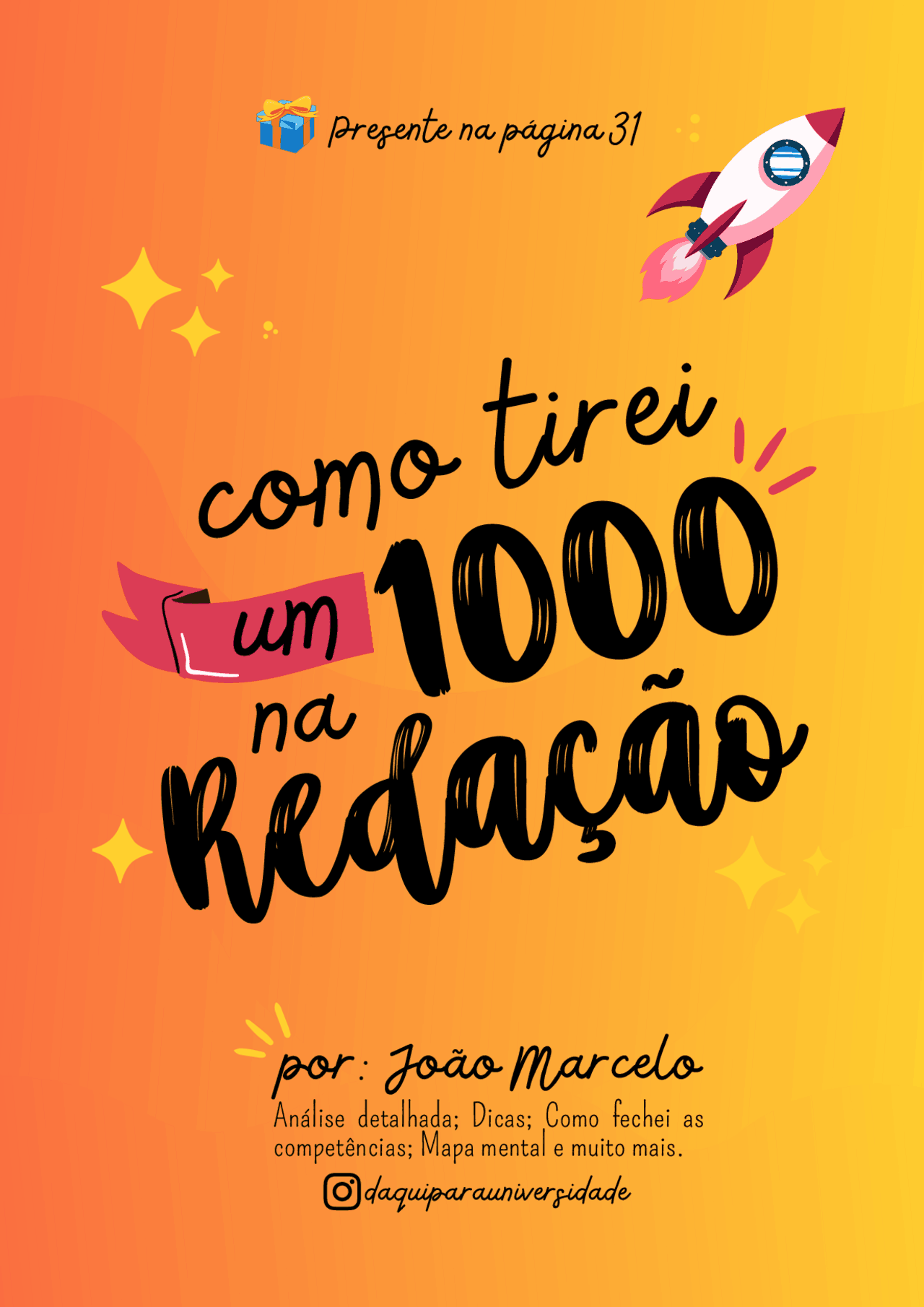 Como tirei um 1000 na redação | Esquemas Português (Gramática ...