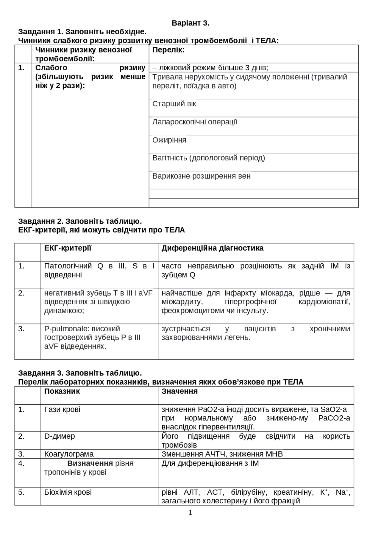 РОбочий зошит ТЕЛА 6 курс Рефераты Терапия Docsity