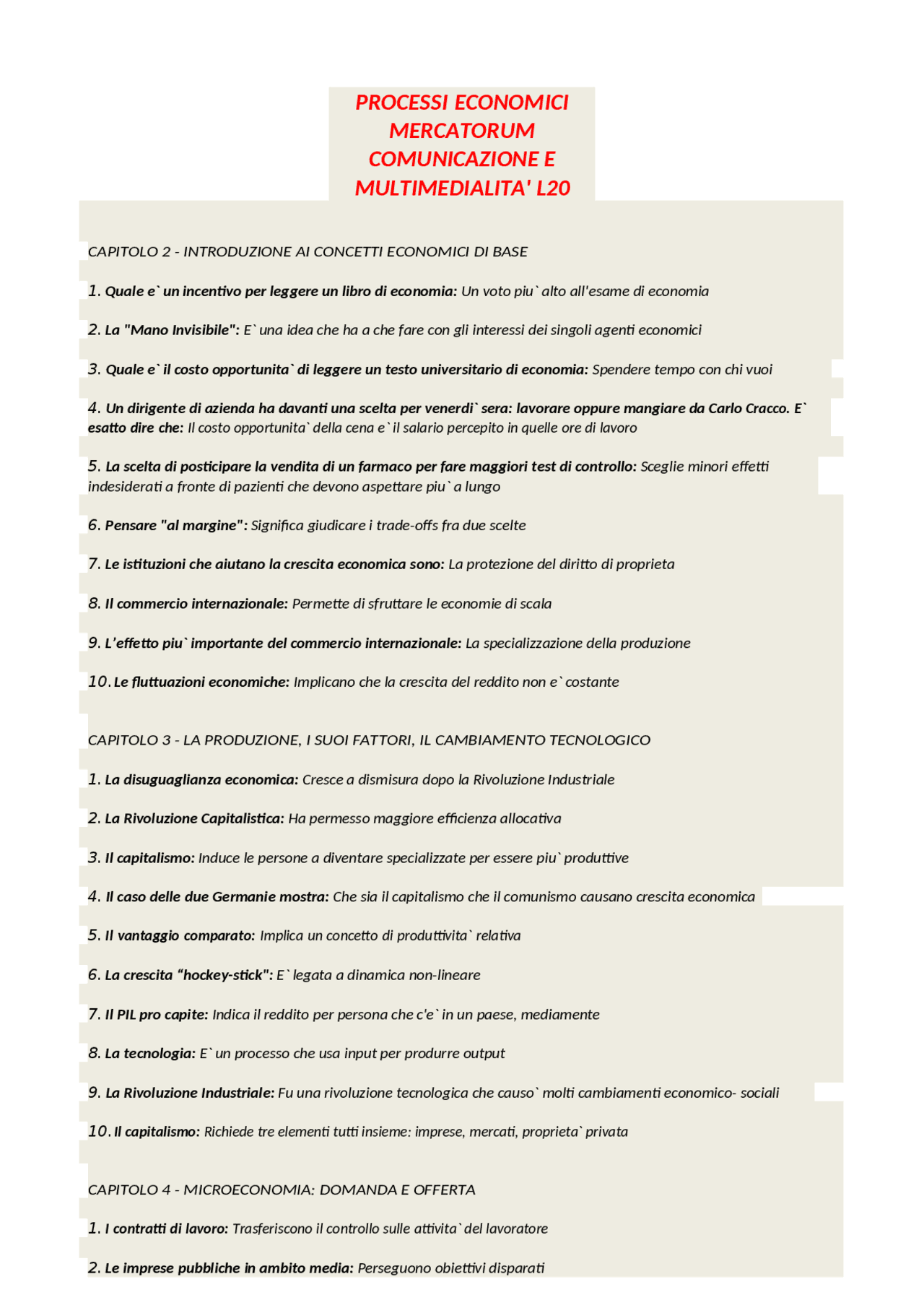 Processi Economici E Produttivi Mercatorum Comunicazione E