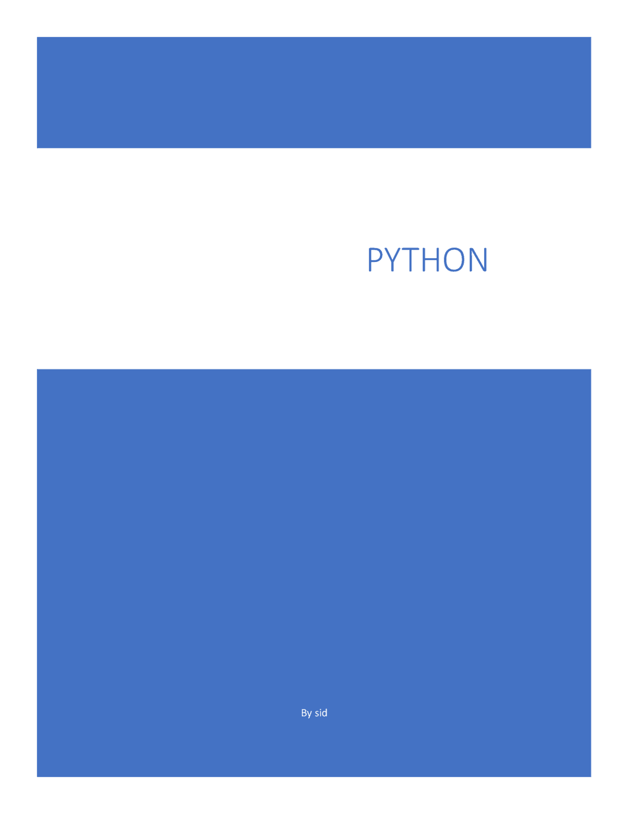 "python : cheat notes" | Study notes Computer Science | Docsity