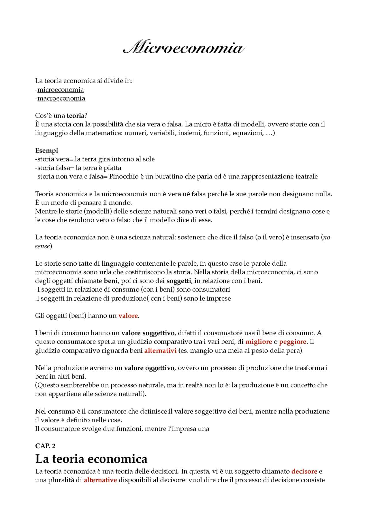 Appunti Di Microeconomia Appunti Di Microeconomia Docsity