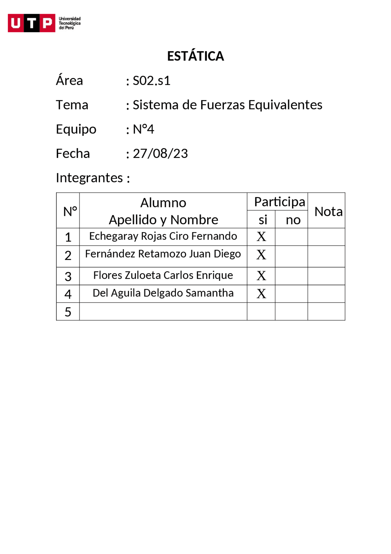 Estatica Ejercicios Semana 2 Ejercicios De Estática Docsity
