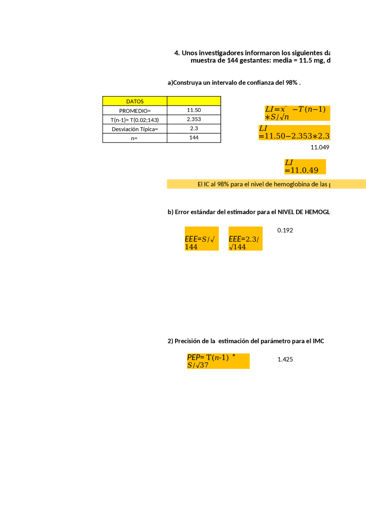 Ejercicios Variables Ejercicios De Matemáticas Docsity