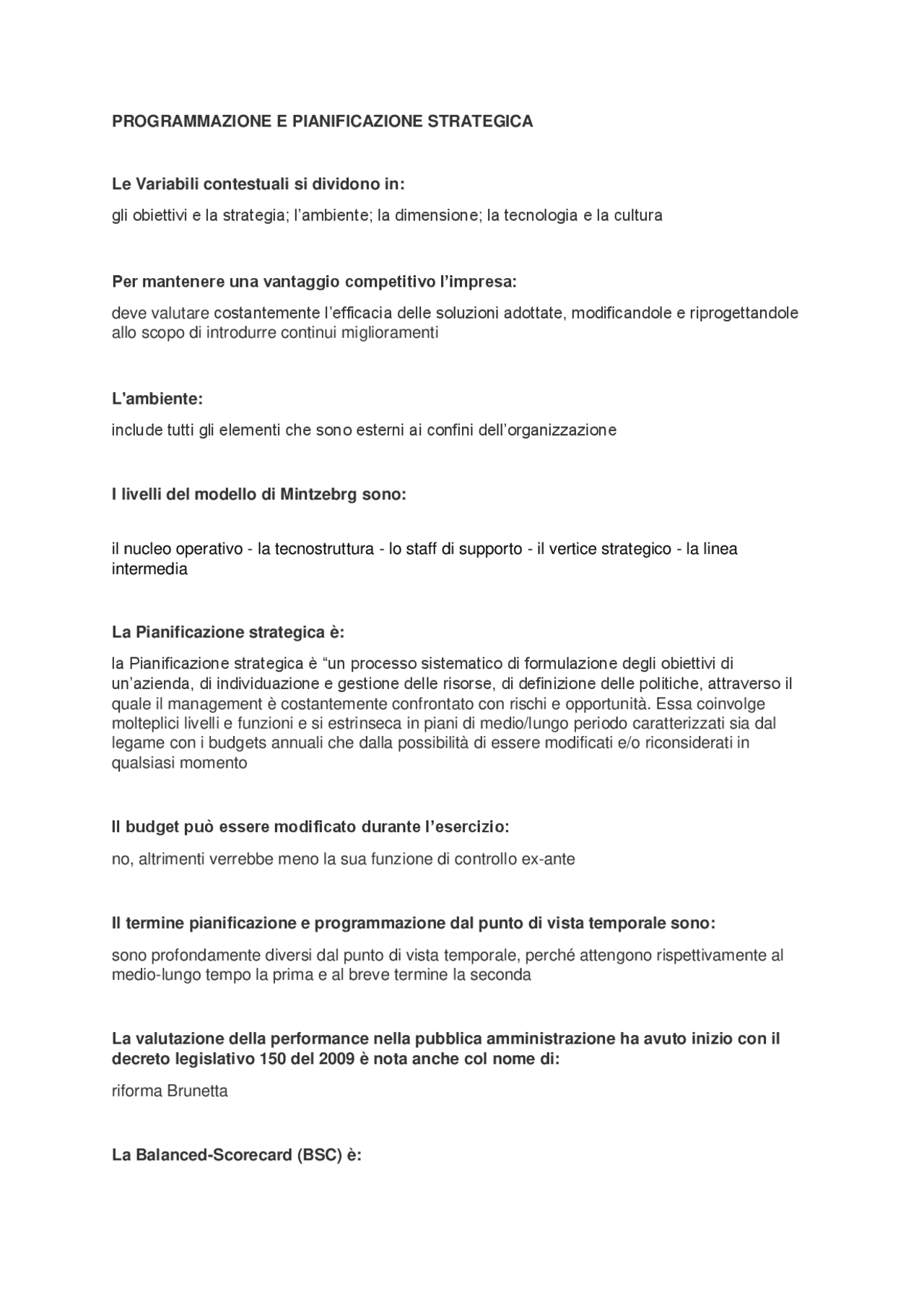 DOMANDE E RISPOSTE Management per le funzioni di coordinamento nell'area delle prof. sanit ...