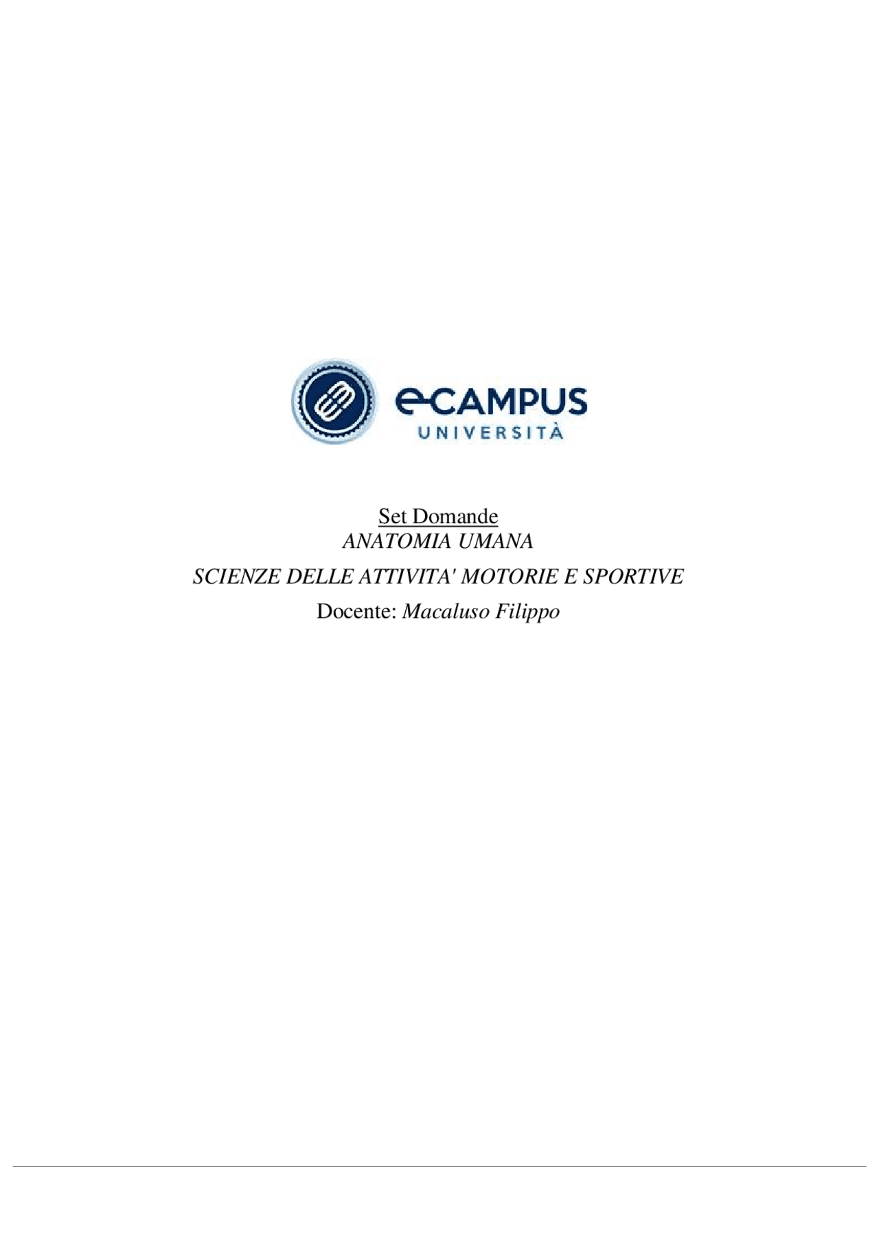 Paniere Chiuse E Aperte Completo Anatomia Umana Prof Macaluso