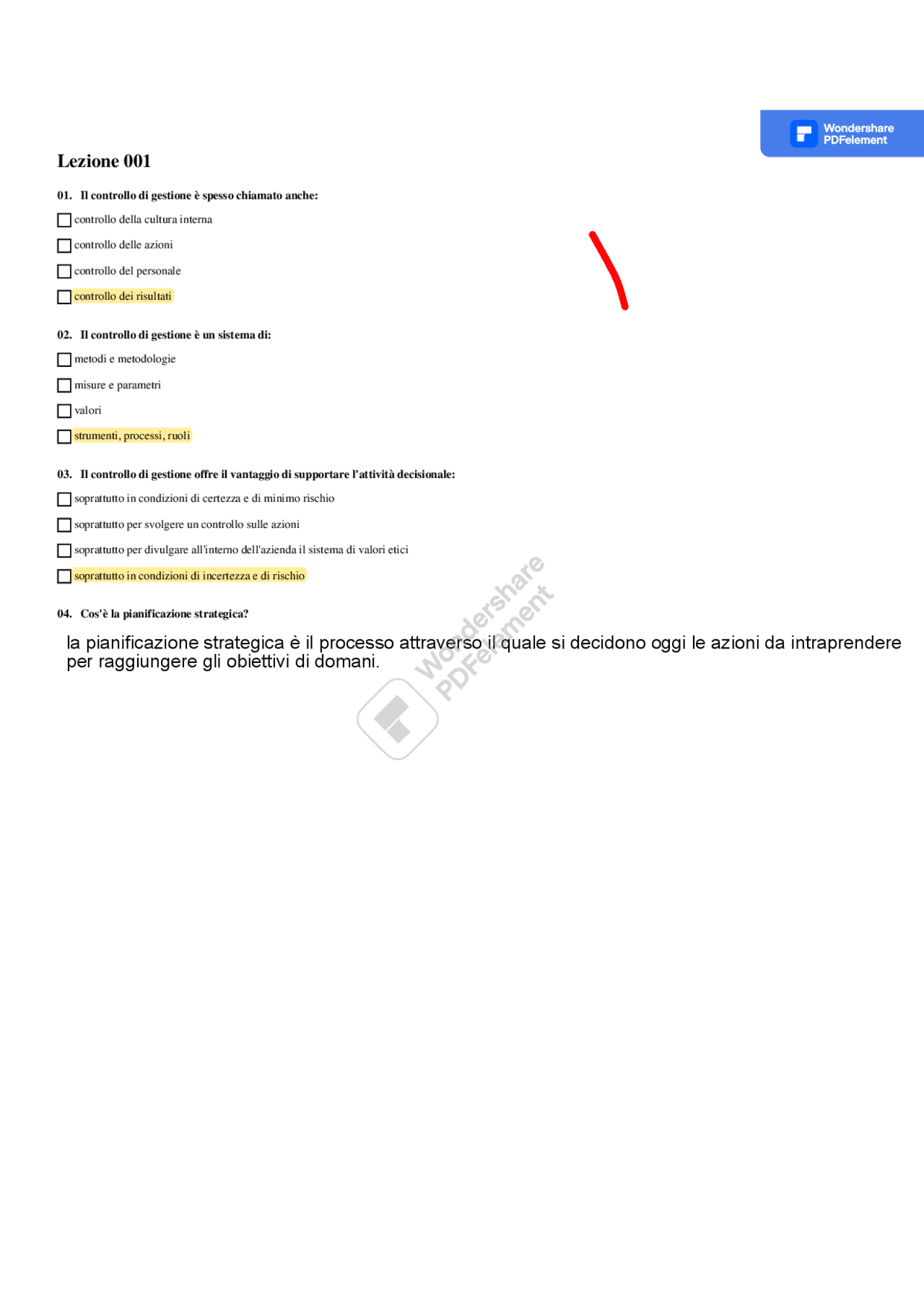 Paniere Ecampus 2023 Programmazione E Controllo Prof Caserio Scienze