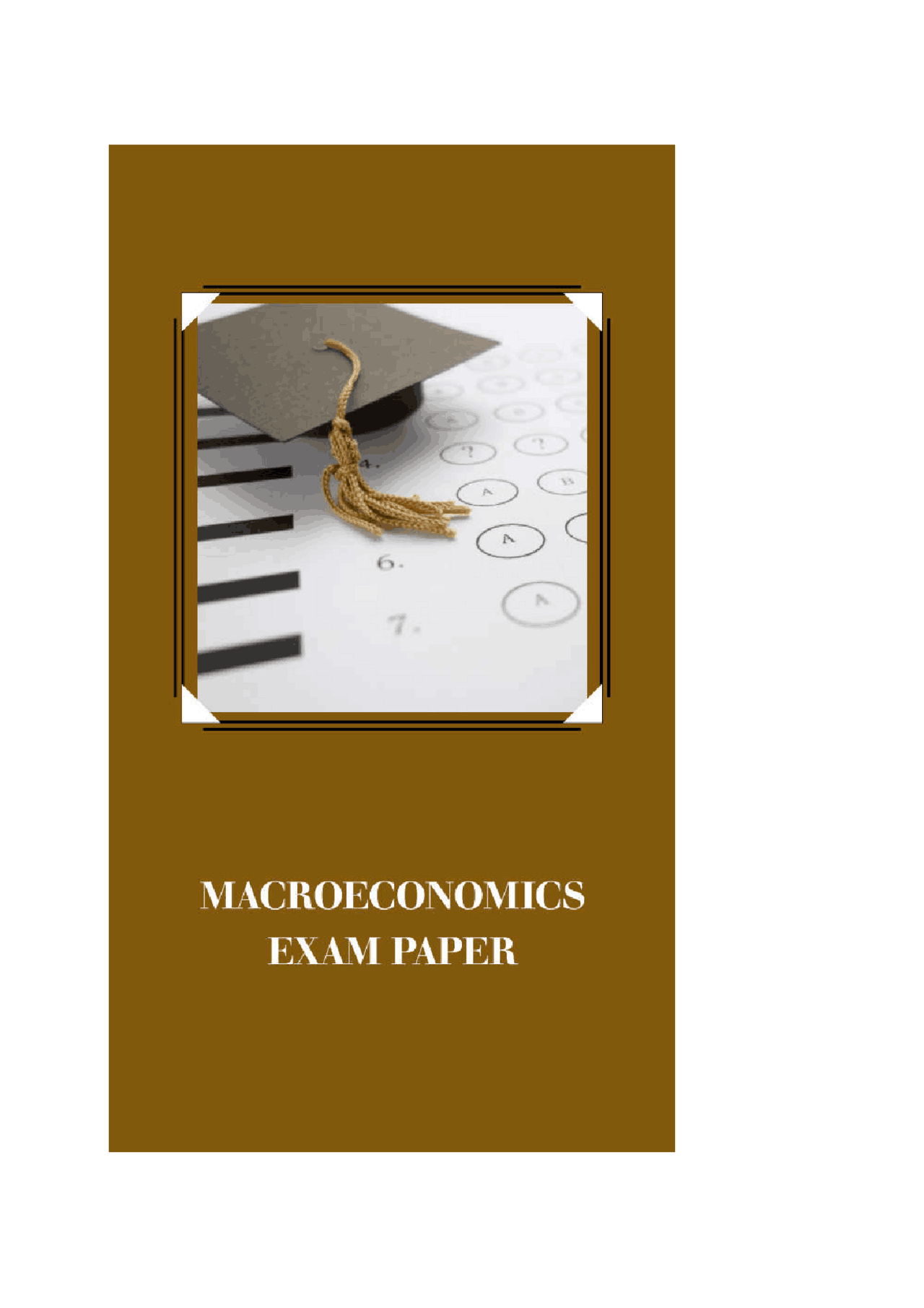 4 Exam Paper For Macroeconomics In Bba With Answers Exams