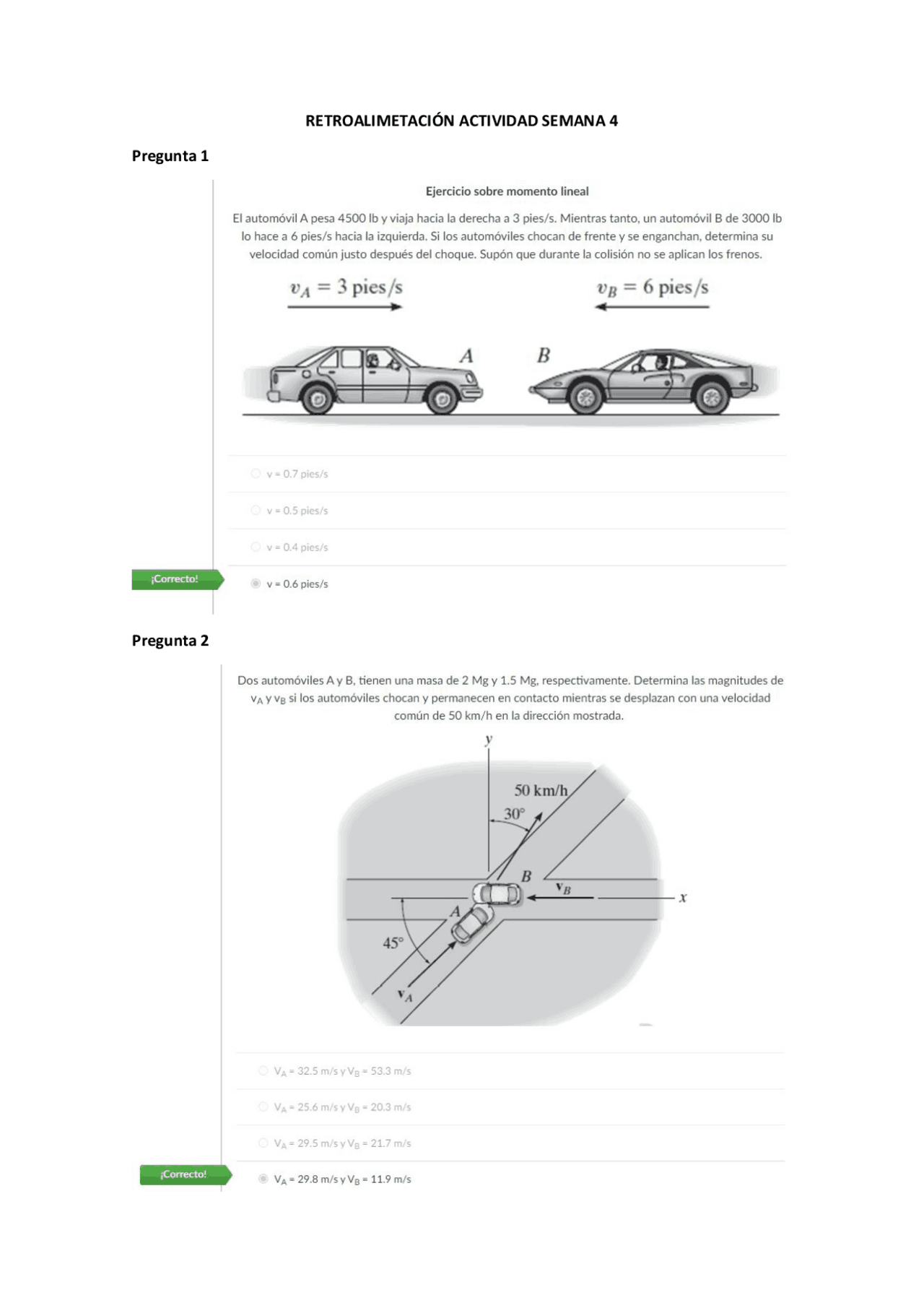 Primera practica de dinamica | Exámenes de Dinámica | Docsity