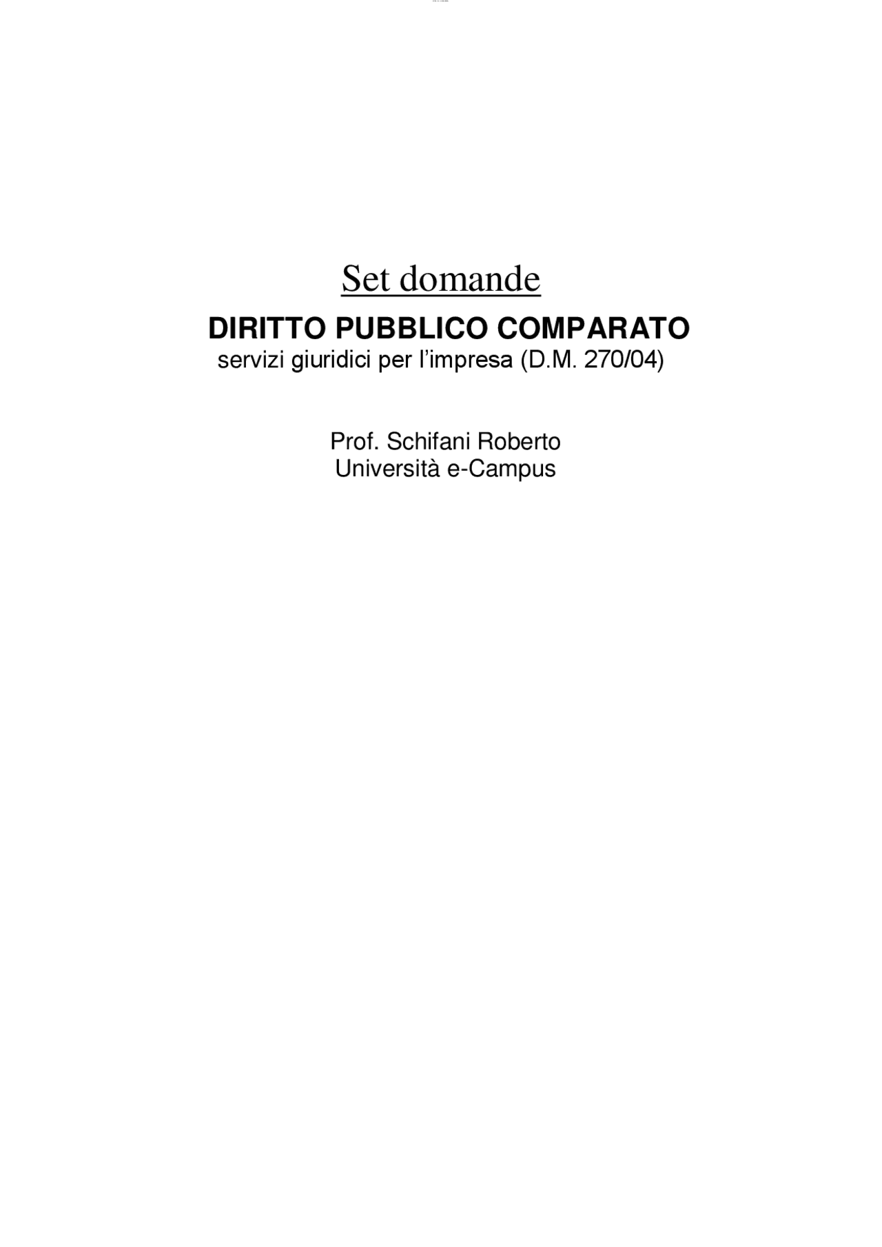 Paniere chiuse COMPLETO - DIRITTO PUBBLICO COMPARATO prof. Schifani Roberto | Panieri di Diritto ...