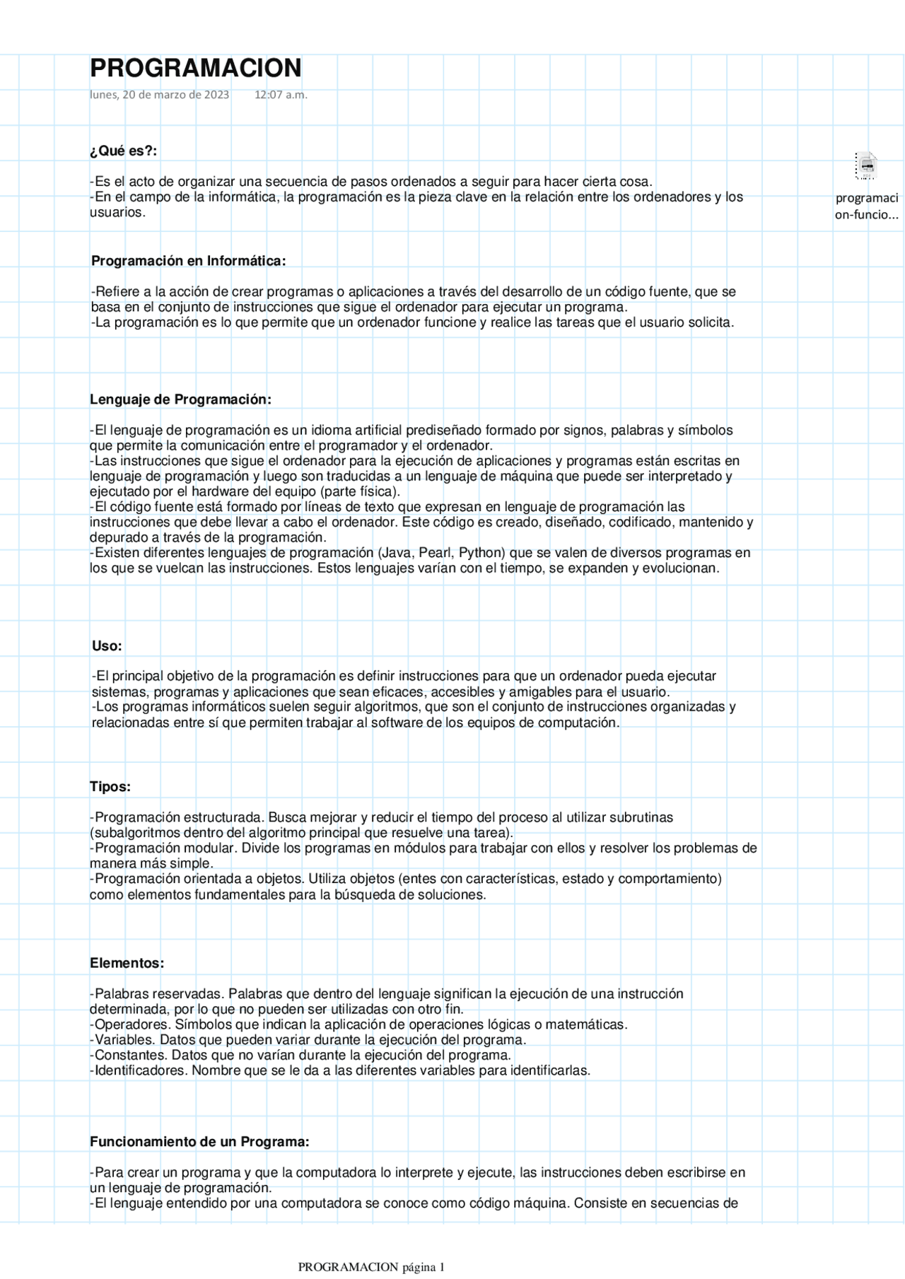 Guia y Teoria Programacion Informatica | Apuntes de Informática | Docsity