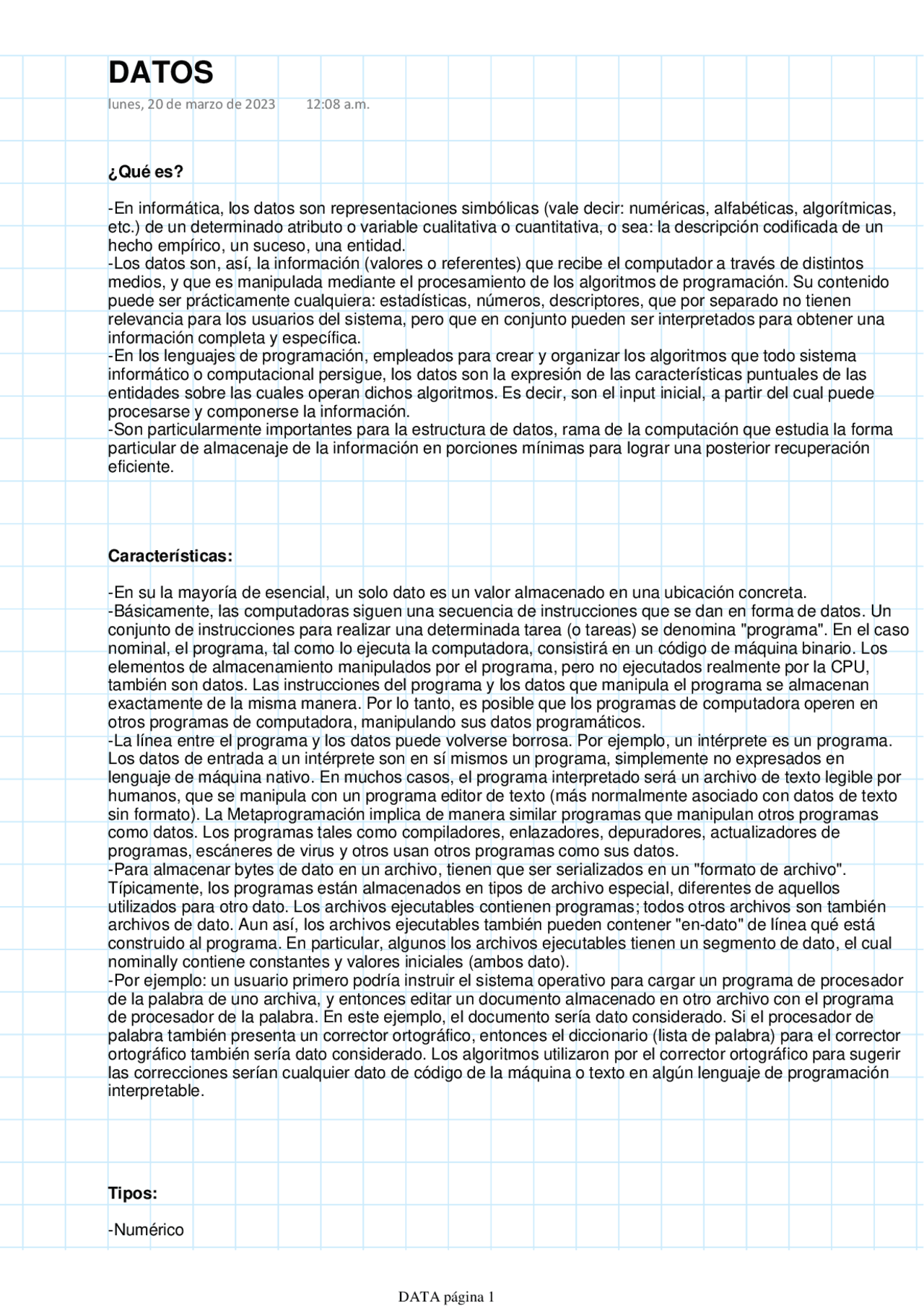 Guia y Teoria Data Informatica | Apuntes de Tecnologías de la ...