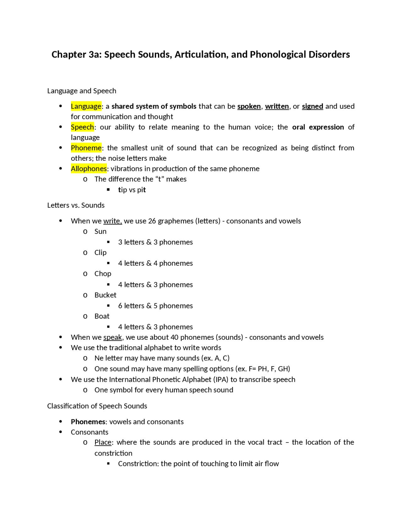 CSD 115: Chapter 3 (part 1) | Lecture notes Speech-Language Pathology ... CSD 115: Chapter 3 (part 1) | Lecture notes Speech-Language Pathology ...
