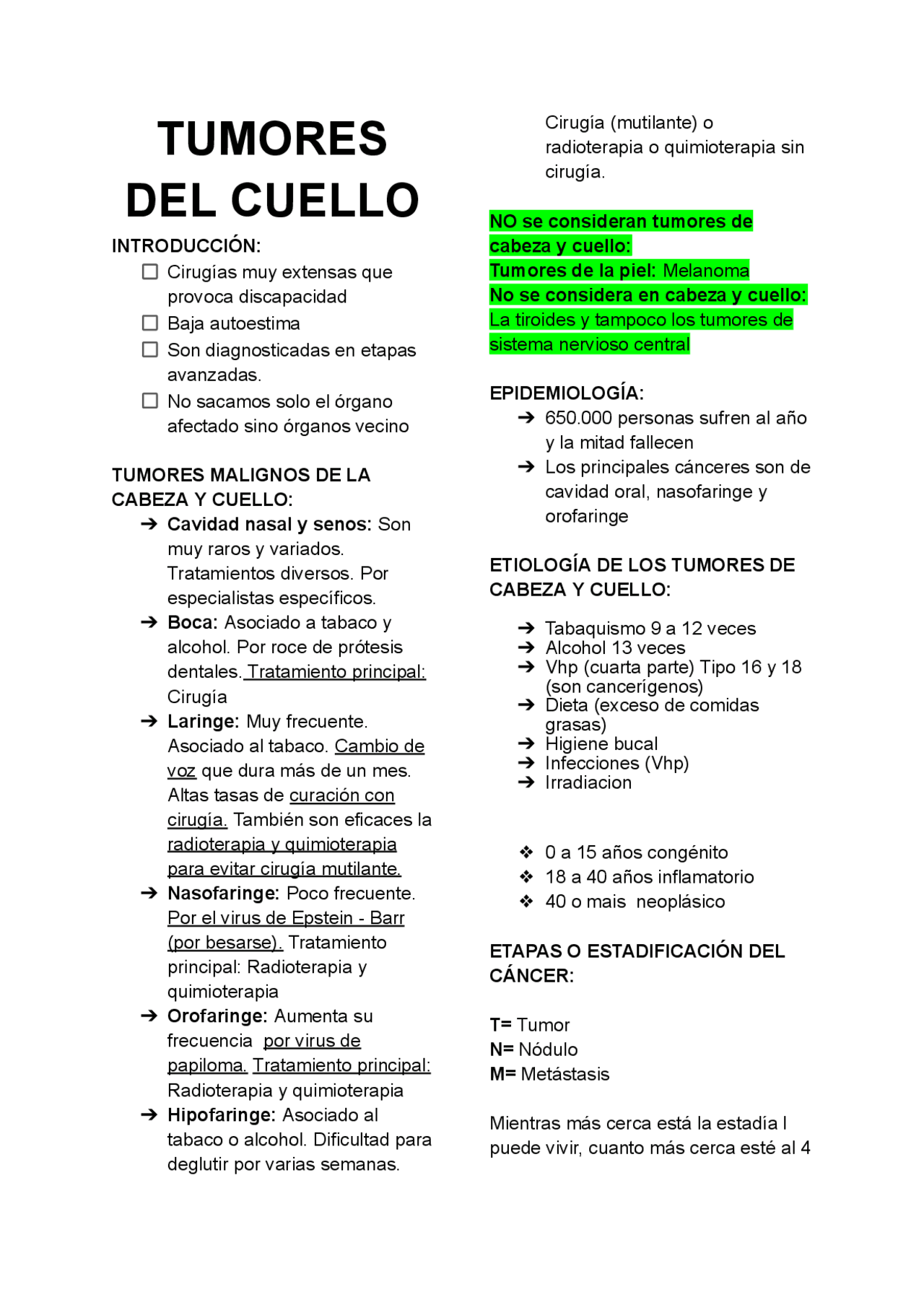 Tumores Del Cuello Graves Y Pueden Propagarse Los Tumores Malignos