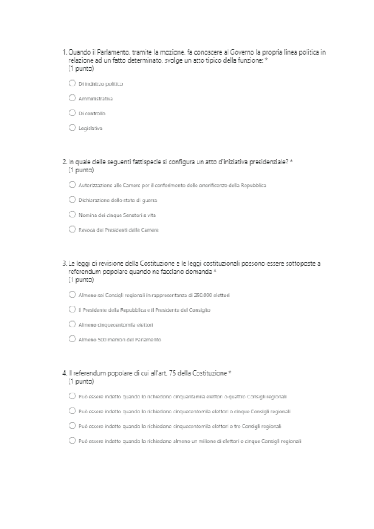 Domande Diritto Pubblico Prove Desame Di Diritto Pubblico Docsity