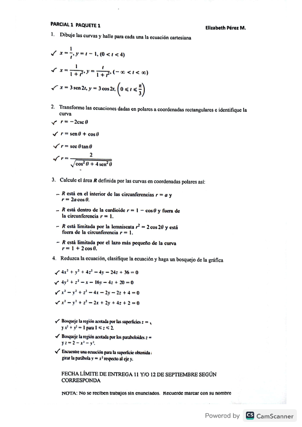 Ejercios Cálculo Lll Ejercicios De Cálculo Docsity