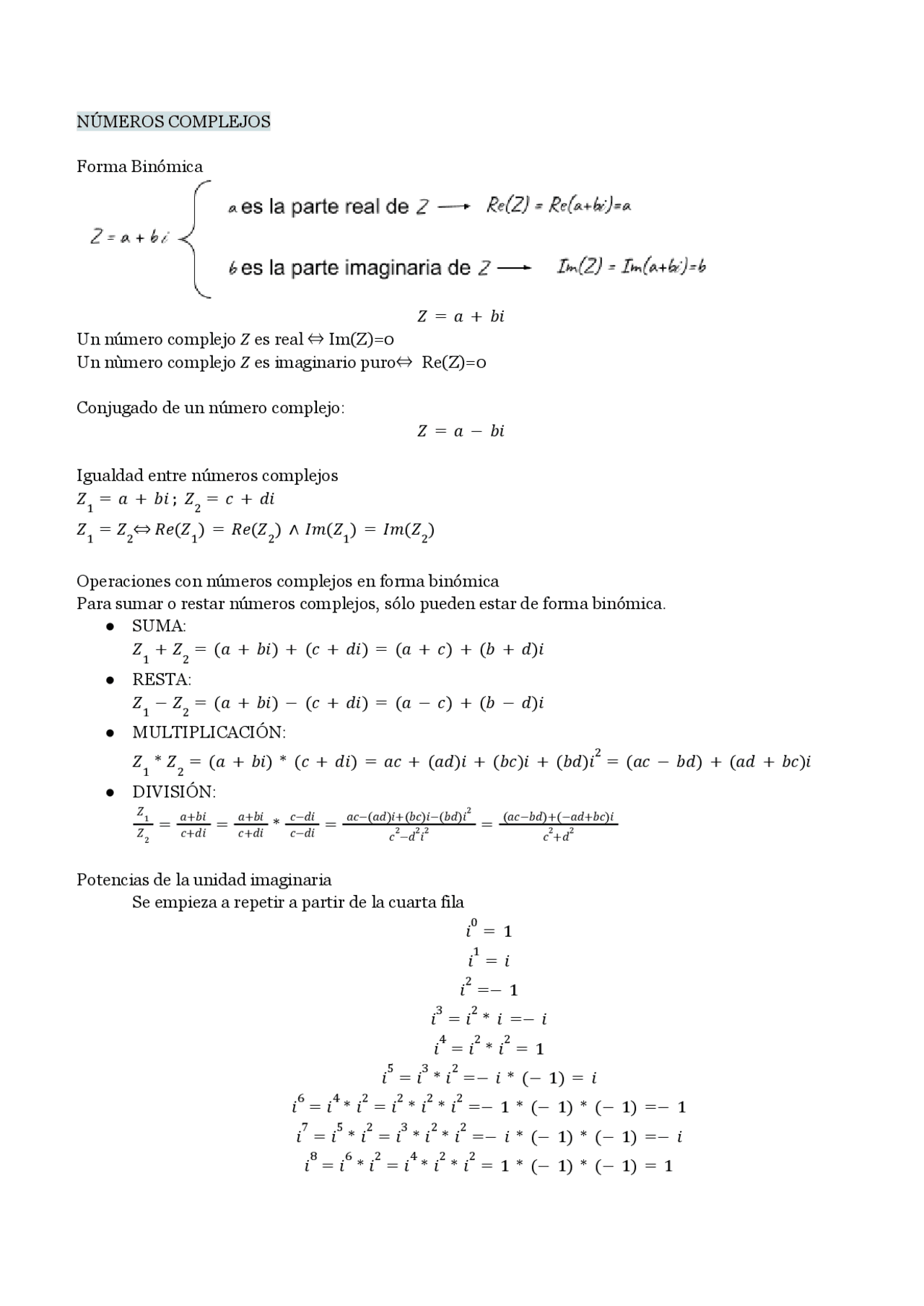 Resumen Teórica de Algebra y Geometría | Apuntes de Álgebra | Docsity