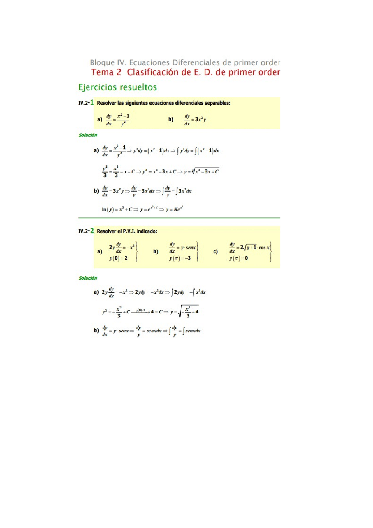 ecuaciones diferenciales | Ejercicios de Ecuaciones Diferenciales | Docsity