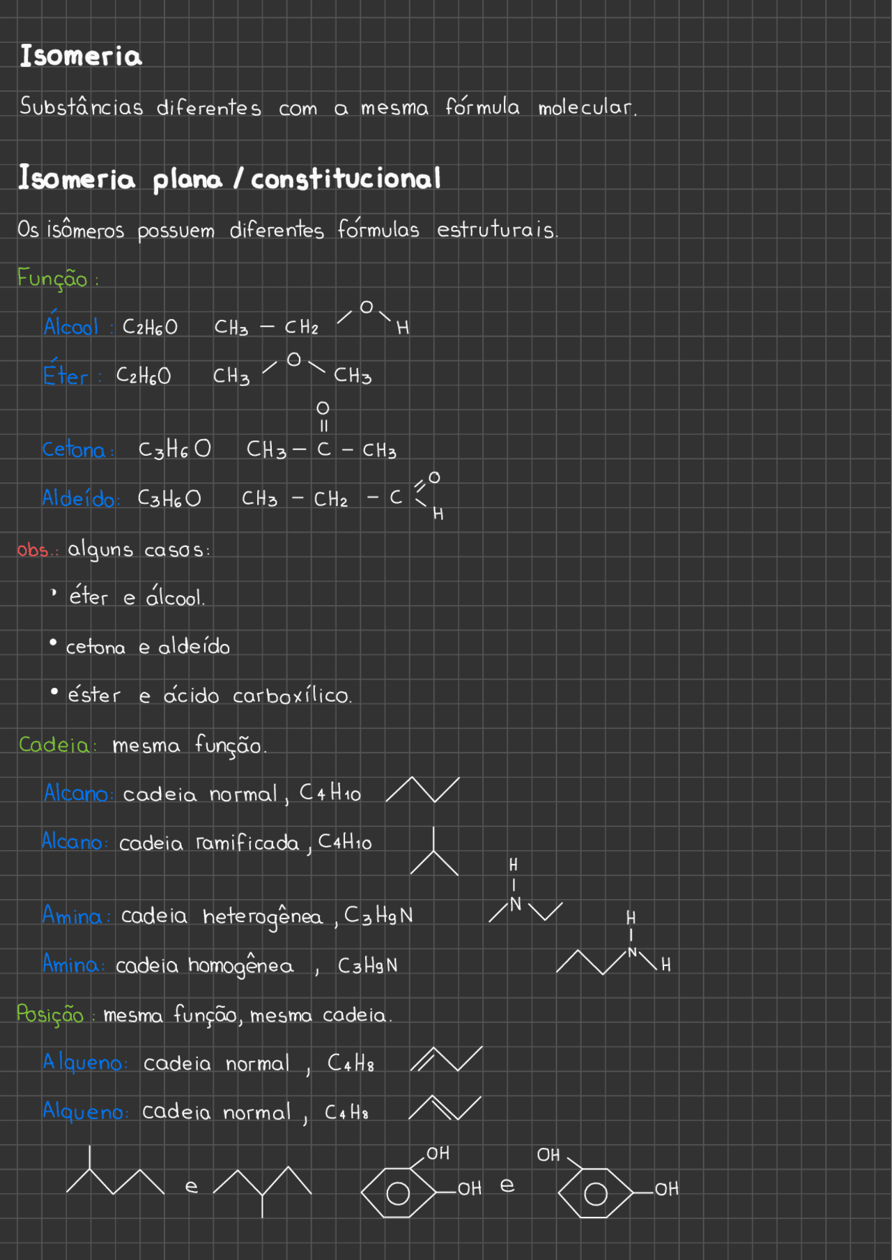 Isomeria De Substâncias Notas De Aula Química Docsity