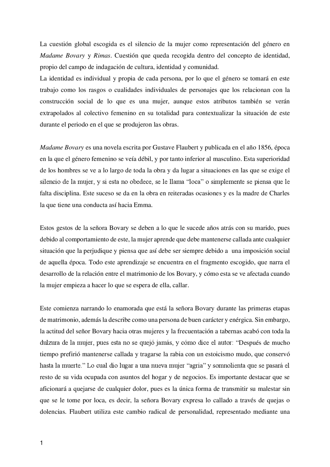 Evaluación interna de literatura NM | Tesis de Bachillerato de ...