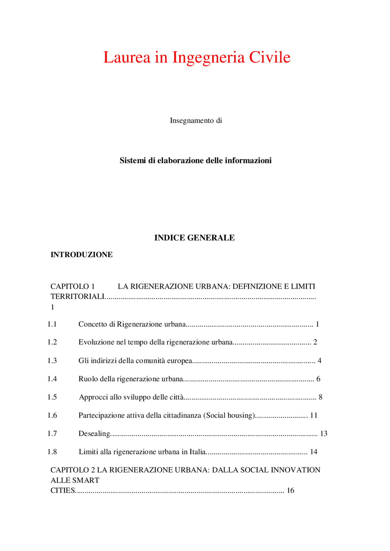 Laurea In Ingegneria Civile Insegnamento Di Sistemi Di Elaborazione