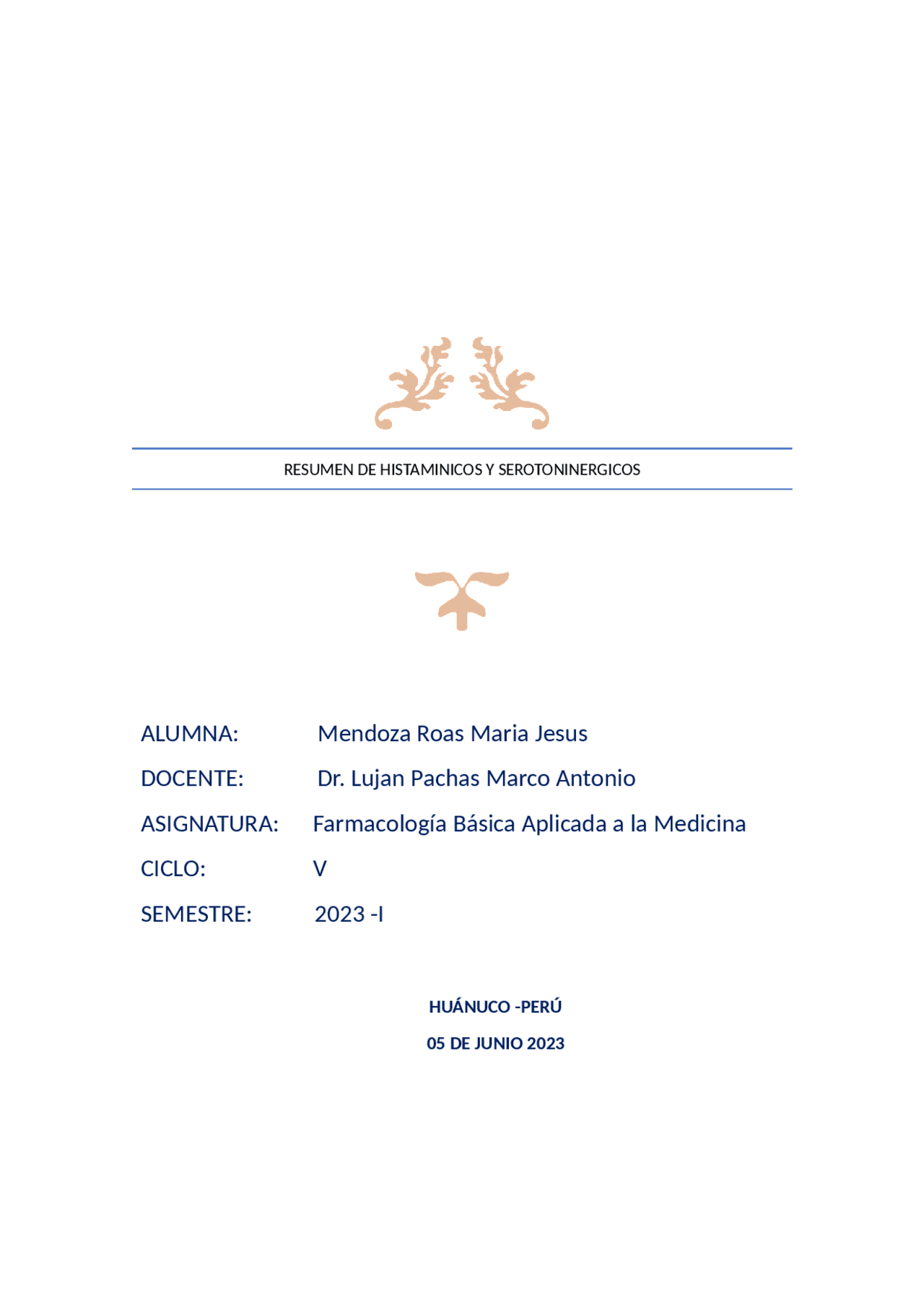 Resumen De Farmacos Histaminergicos Apuntes De Farmacología Docsity