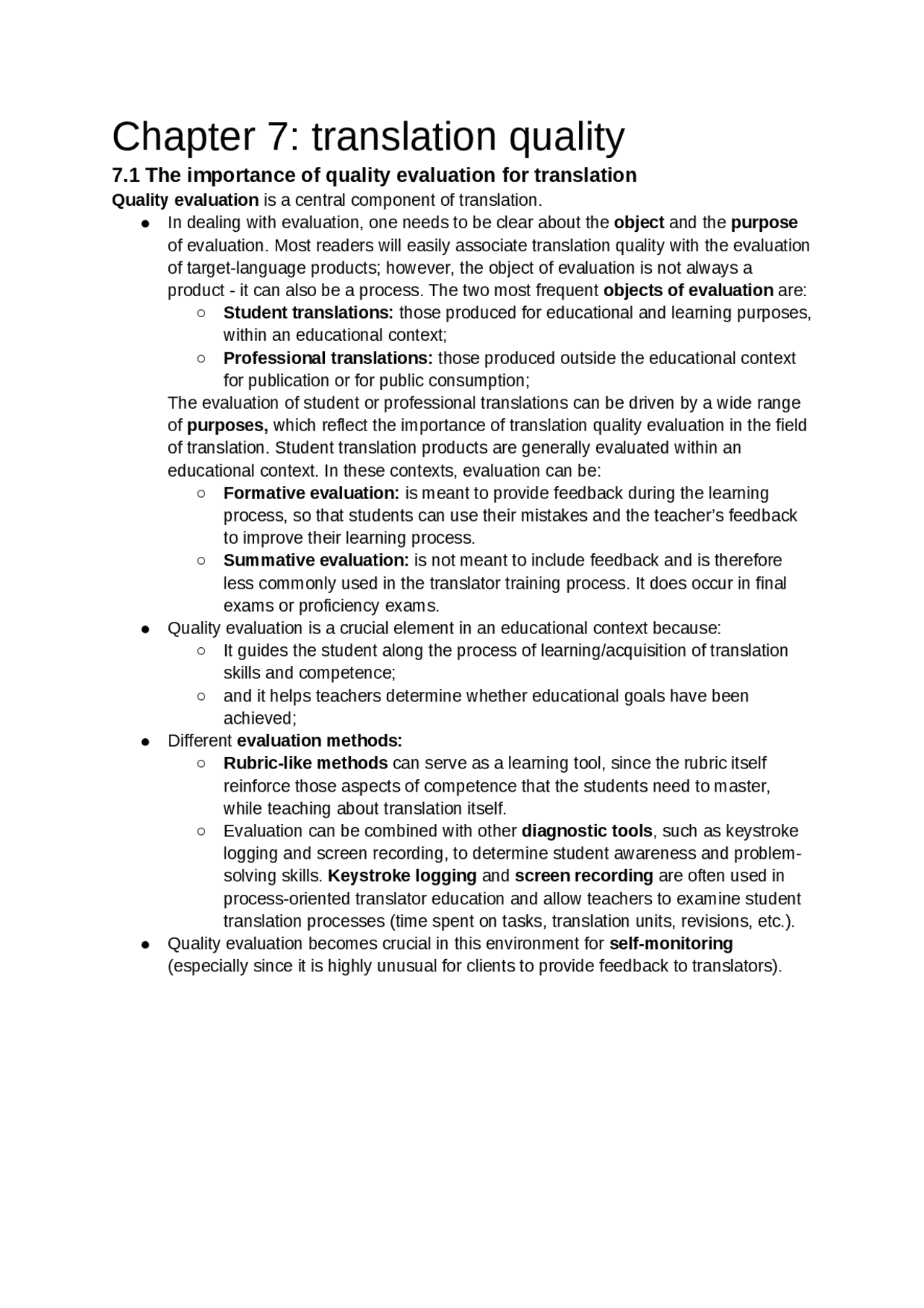 Riassunto Capitolo 7 Fundamentals of Translation di Sonia Colina ...