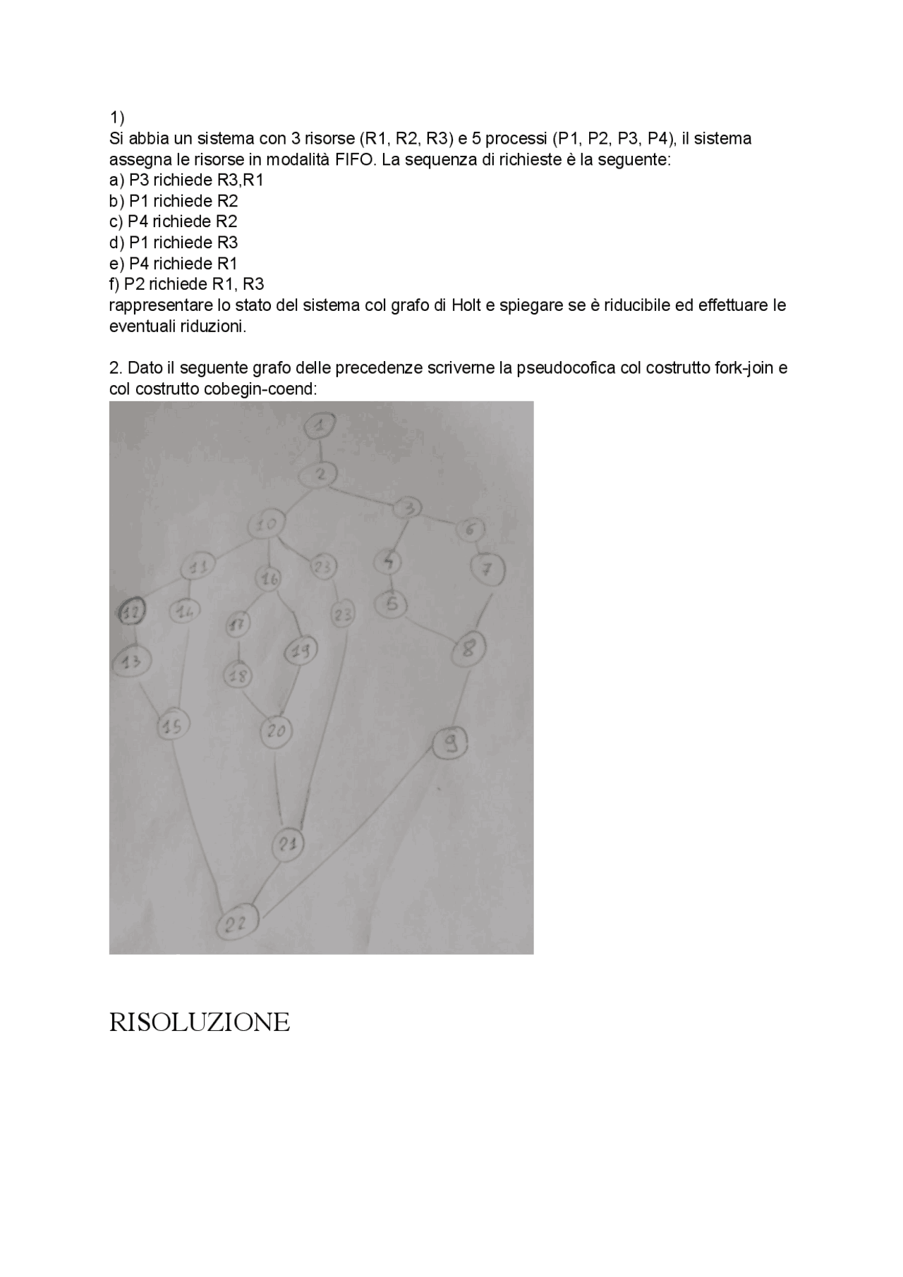 Tpsi - esercizio sui grafi con soluzione | Esercizi di Informatica ...