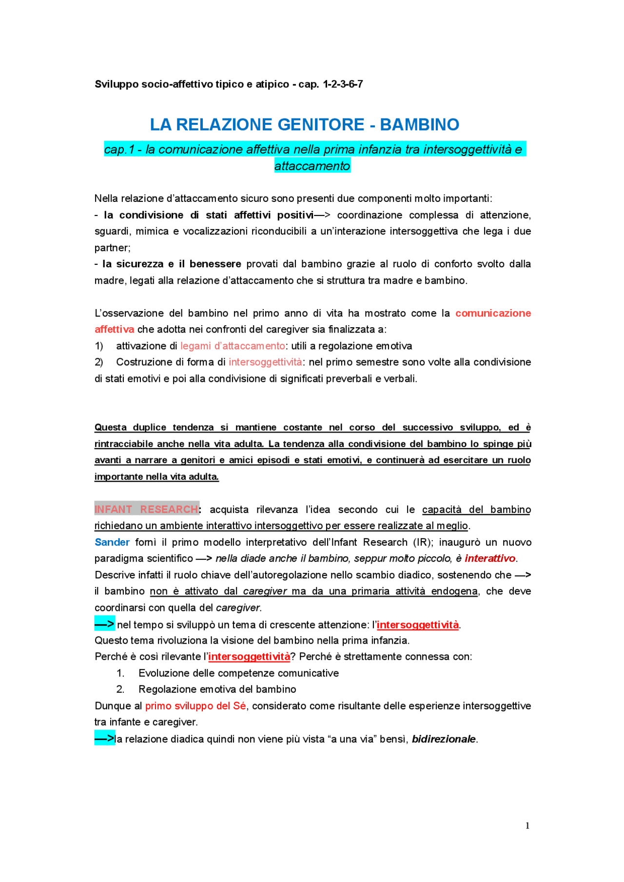 Psicologia Dello Sviluppo Tipico E Atipico La Relazione Genitore