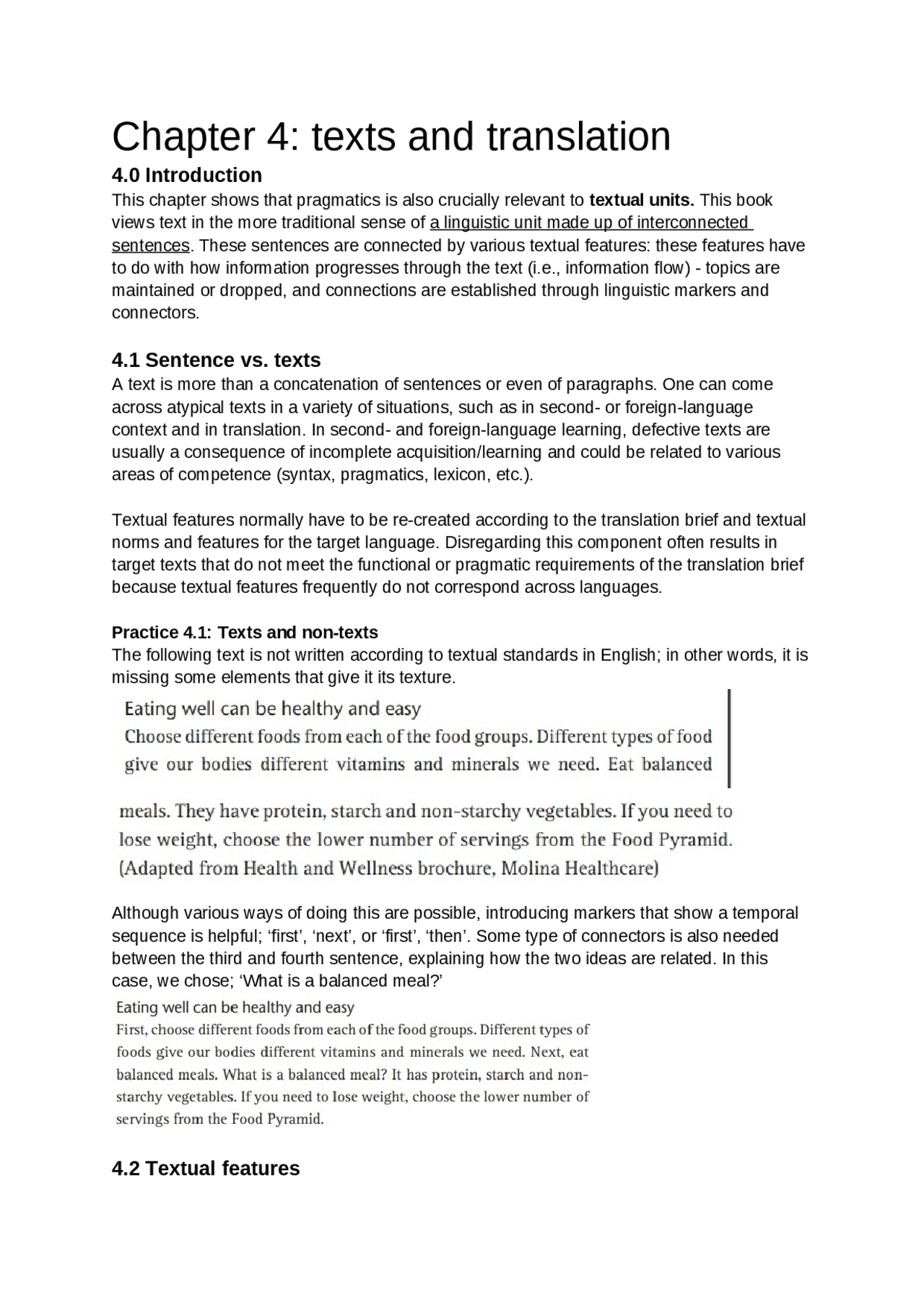 Riassunto Capitolo 4 Fundamentals of Translation di Sonia Colina ...