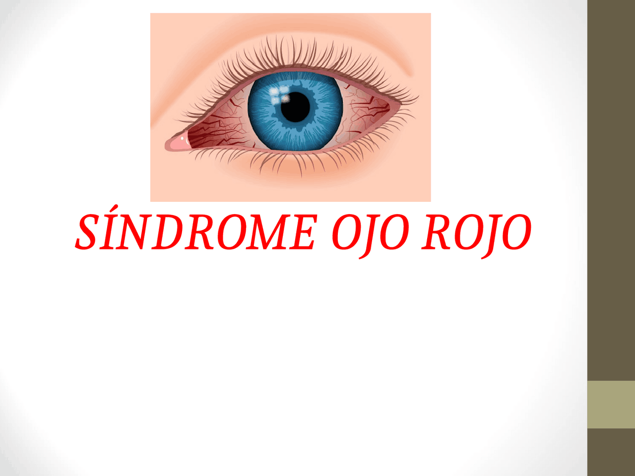 Síndrome De Ojo Rojo Diapositivas De Oftalmología Docsity