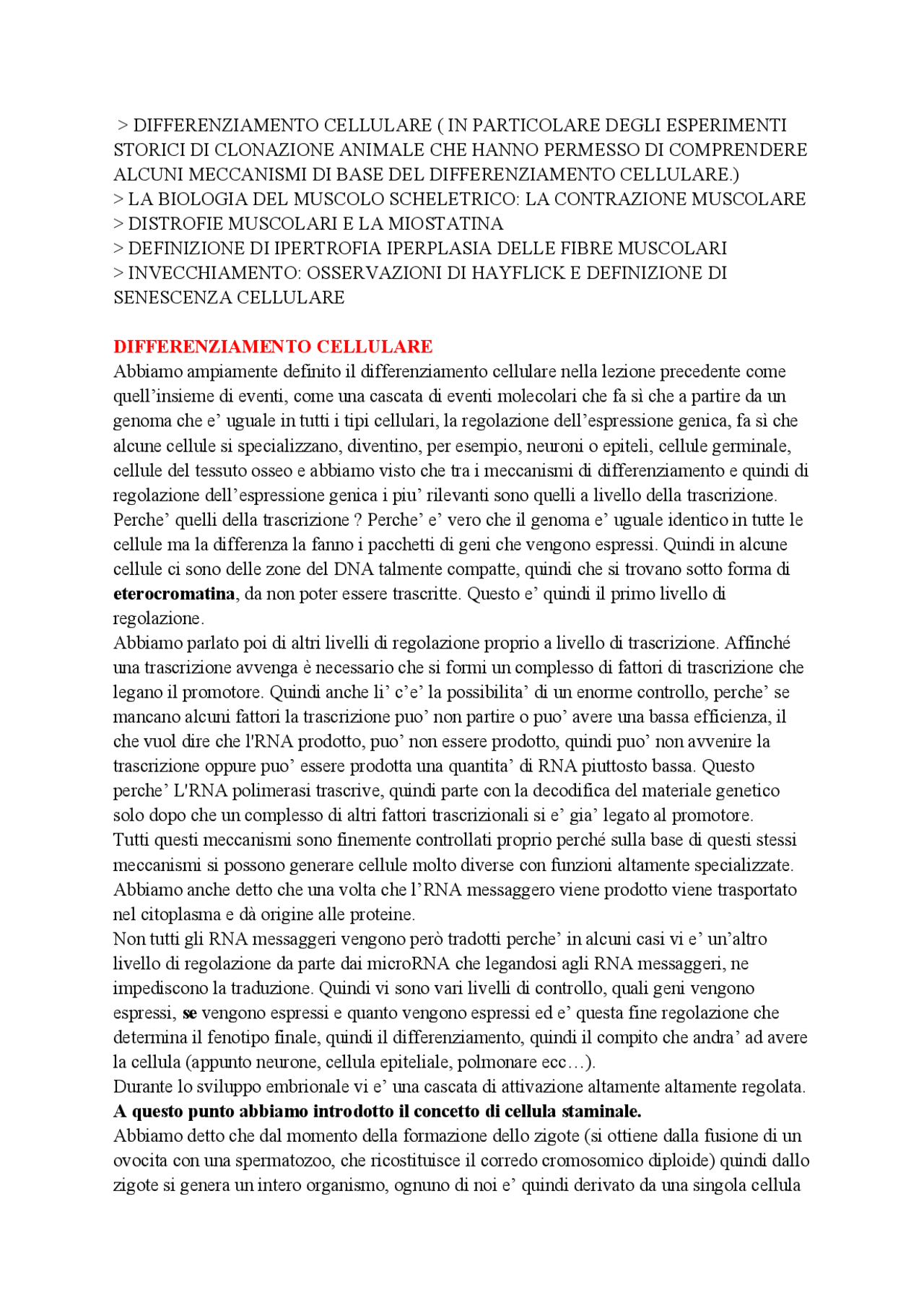 Biologia Lezione 15 Scienze Motorie Univr Primo Anno Appunti Di