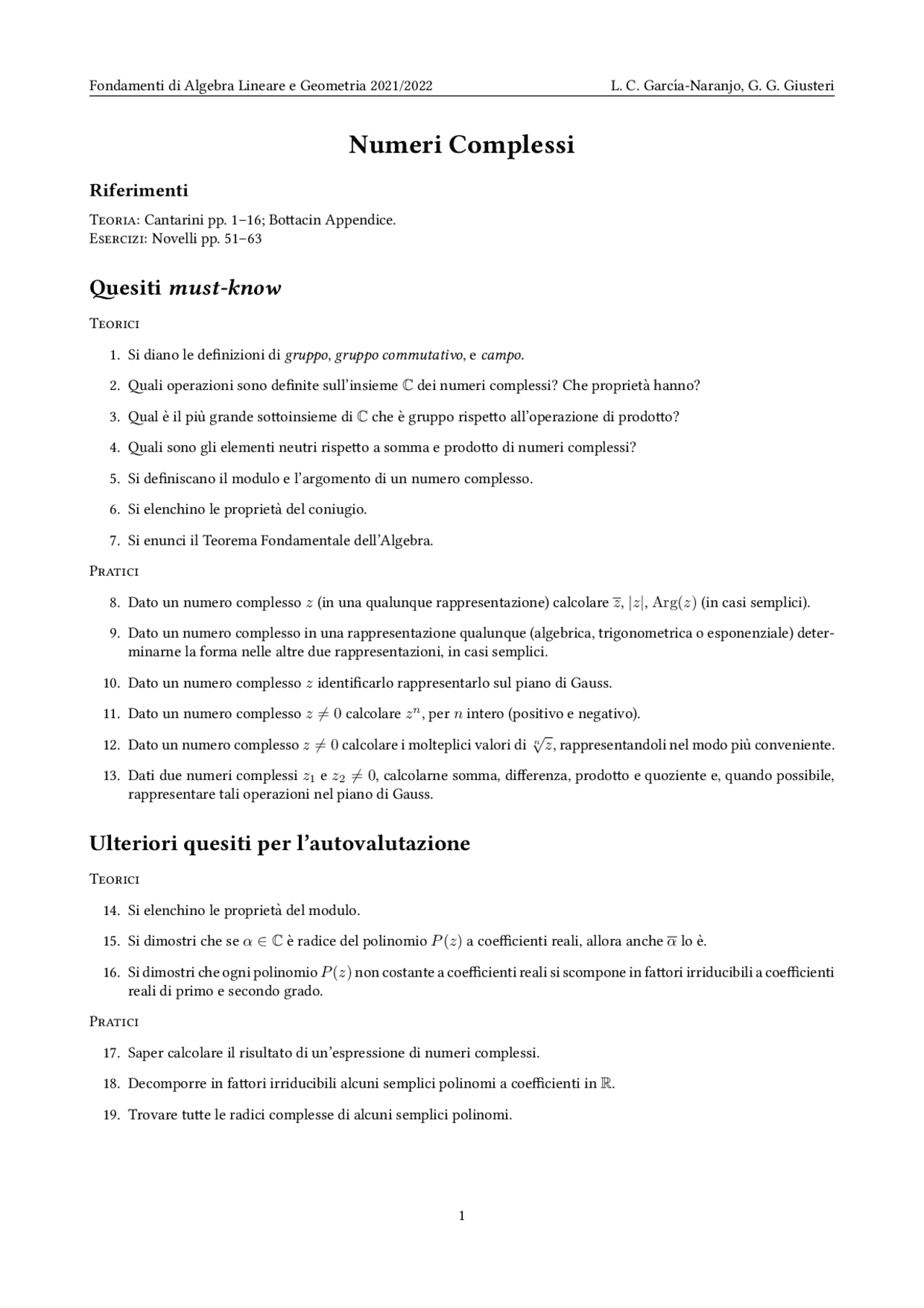 Numeri Complessi In Sintesi Schemi E Mappe Concettuali Di Matematica