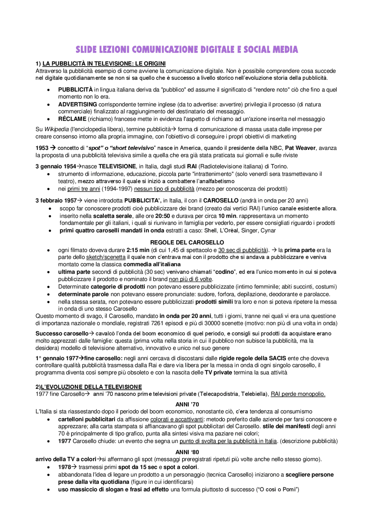 Appunti lezione comunicazione digitale e social media | Appunti di ...