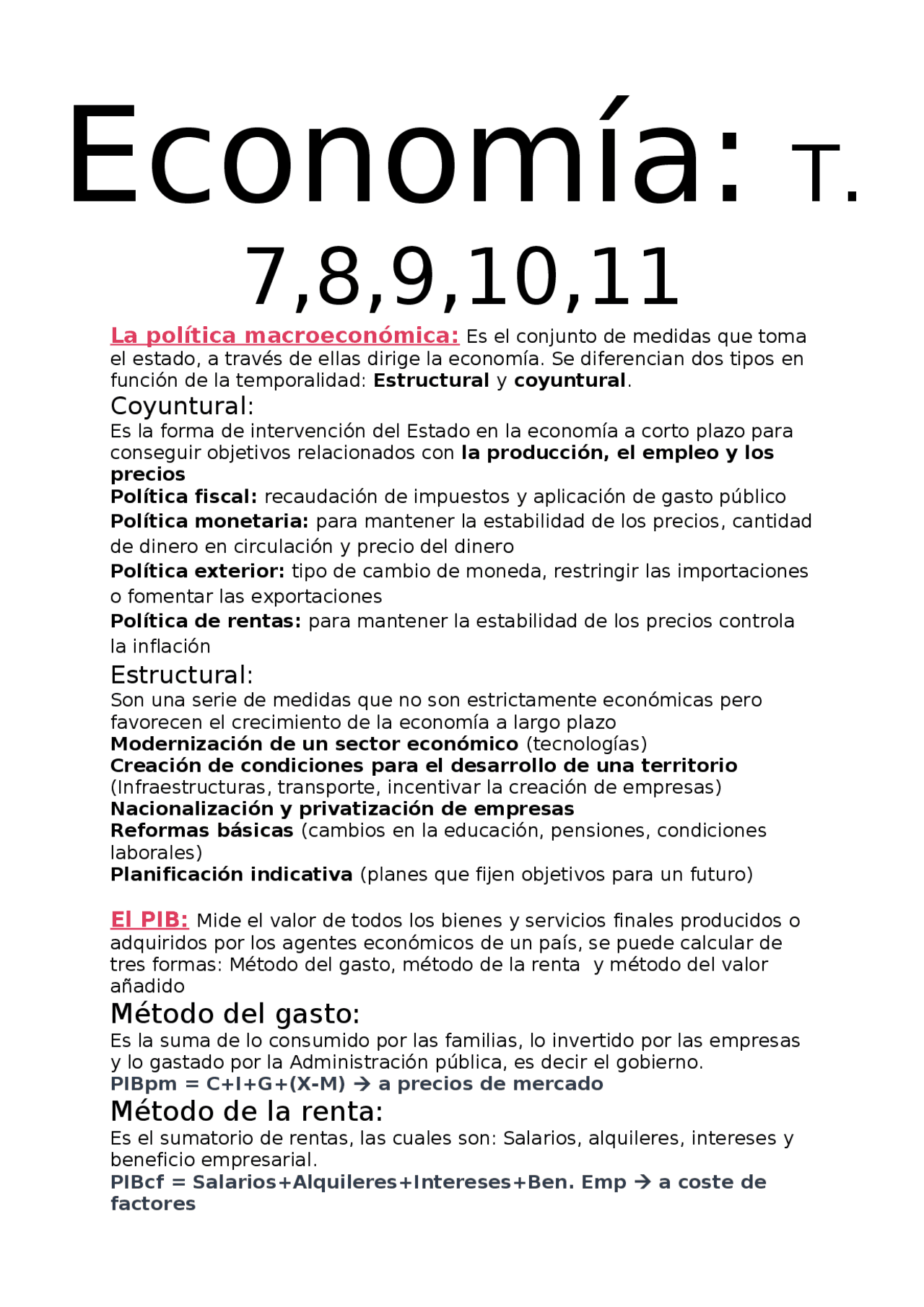 Resumen Macroeconomía Resúmenes De Economía Docsity
